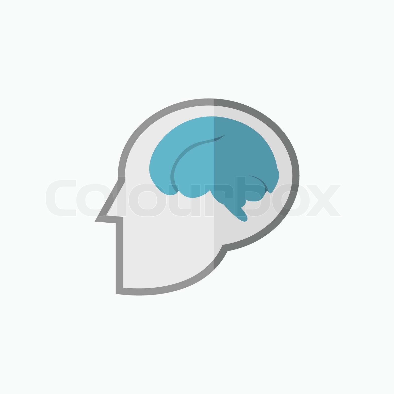Brain Flat Icon | Stock vector | Colourbox