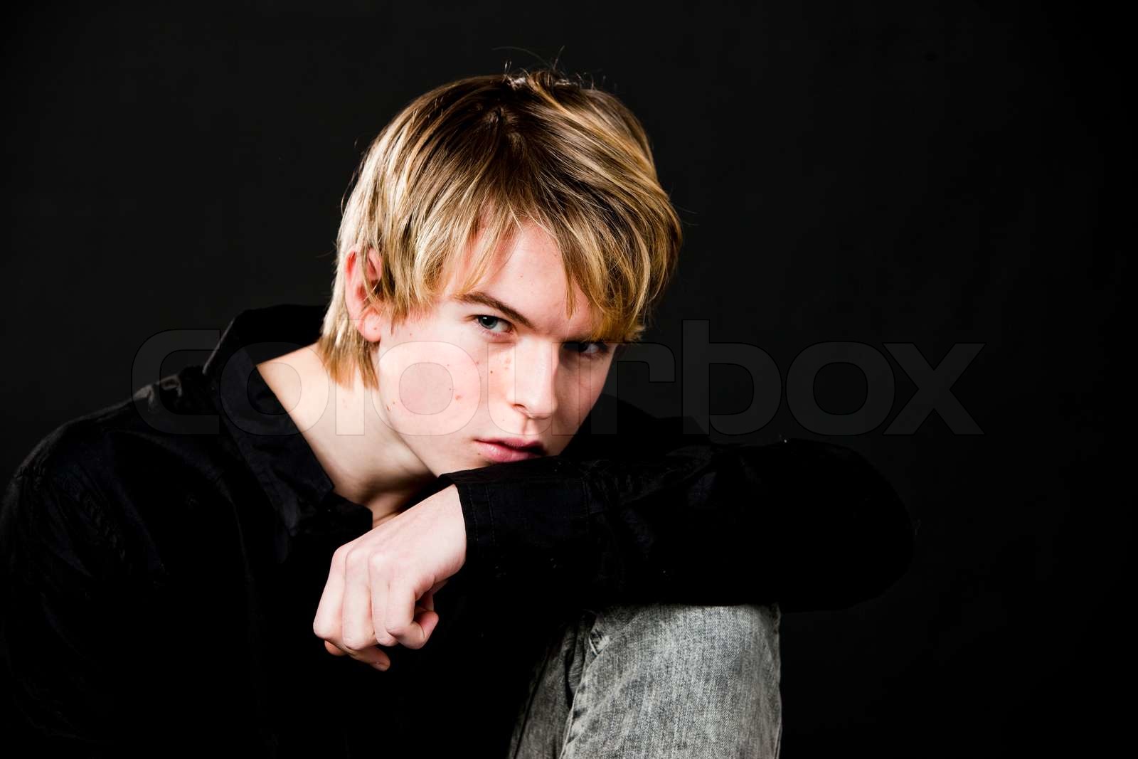 Portrait - teenage caucasian boy | Stock image | Colourbox