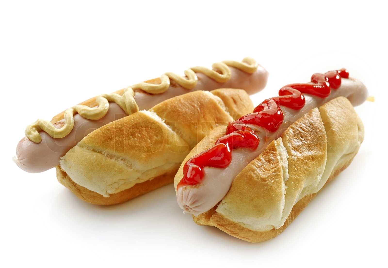 two hot dogs | Stock image | Colourbox