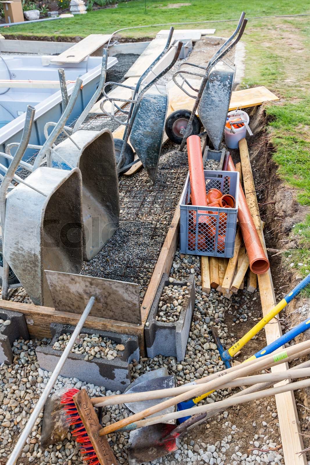 tidying the construction site | Stock image | Colourbox