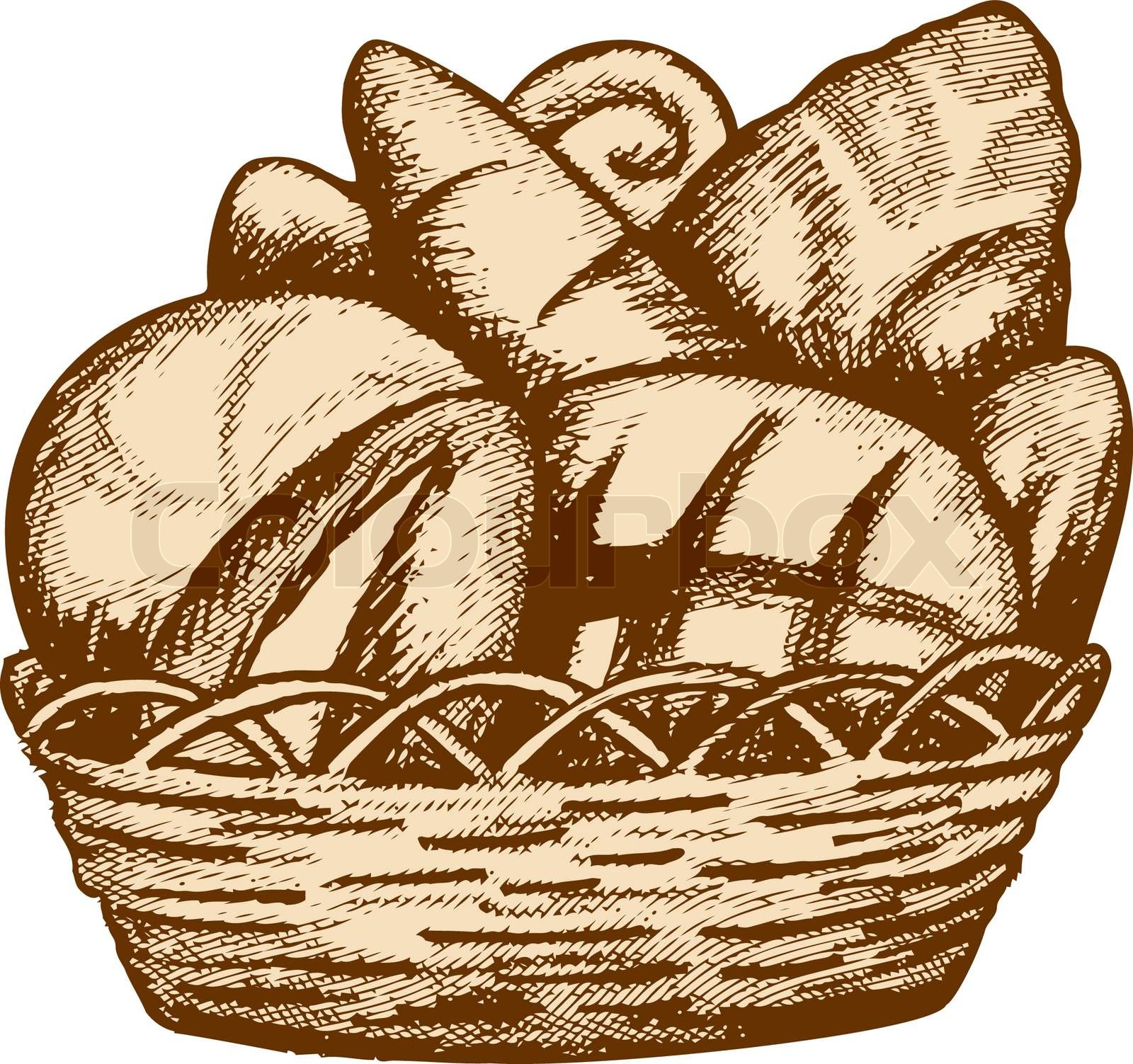 Bread basket | Stock vector | Colourbox
