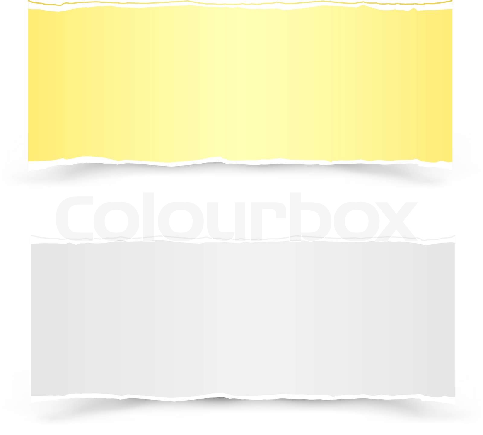 yellow and white pieces of paper | Stock vector | Colourbox