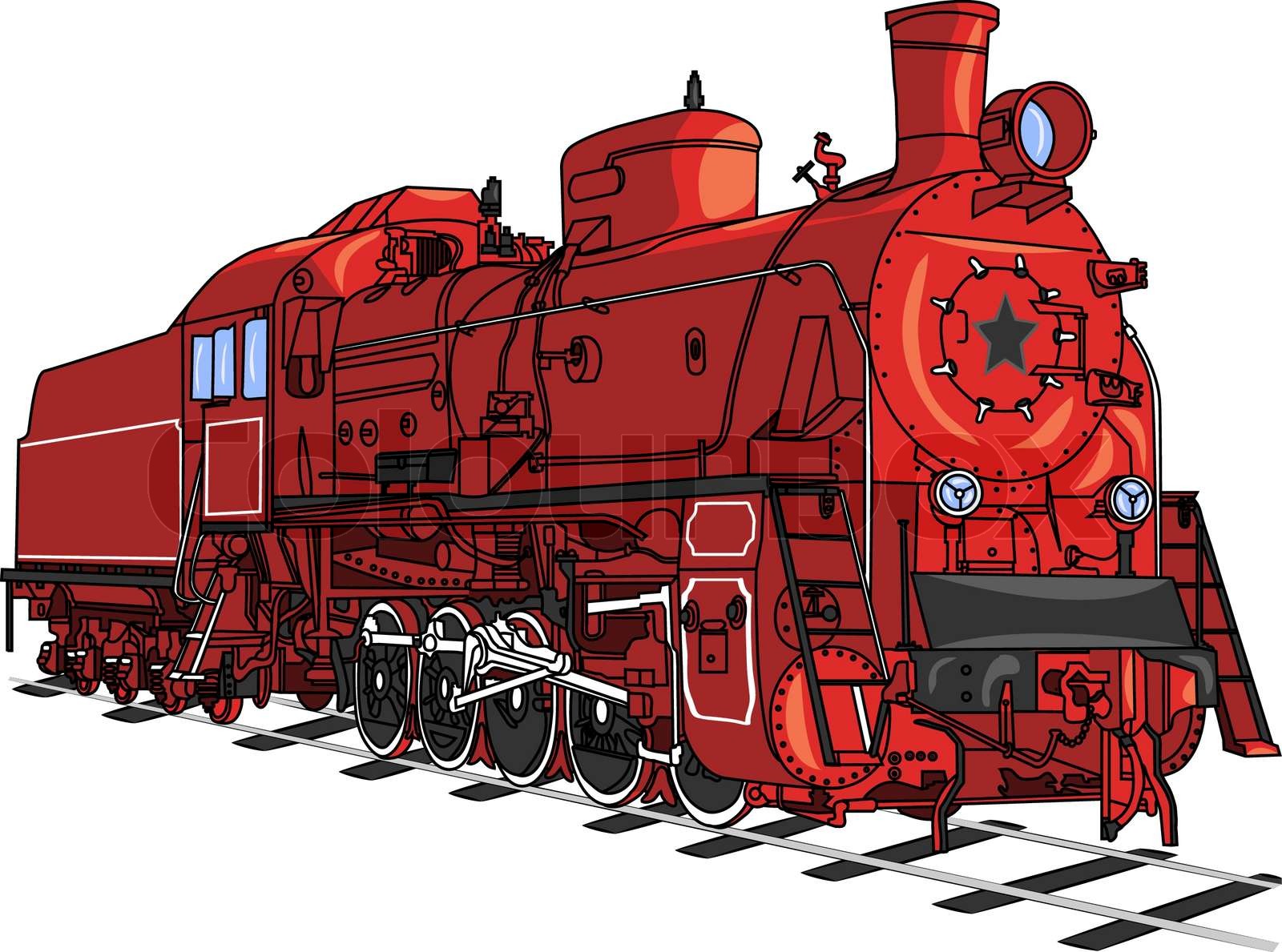 Train locomotive vector. | Stock vector | Colourbox