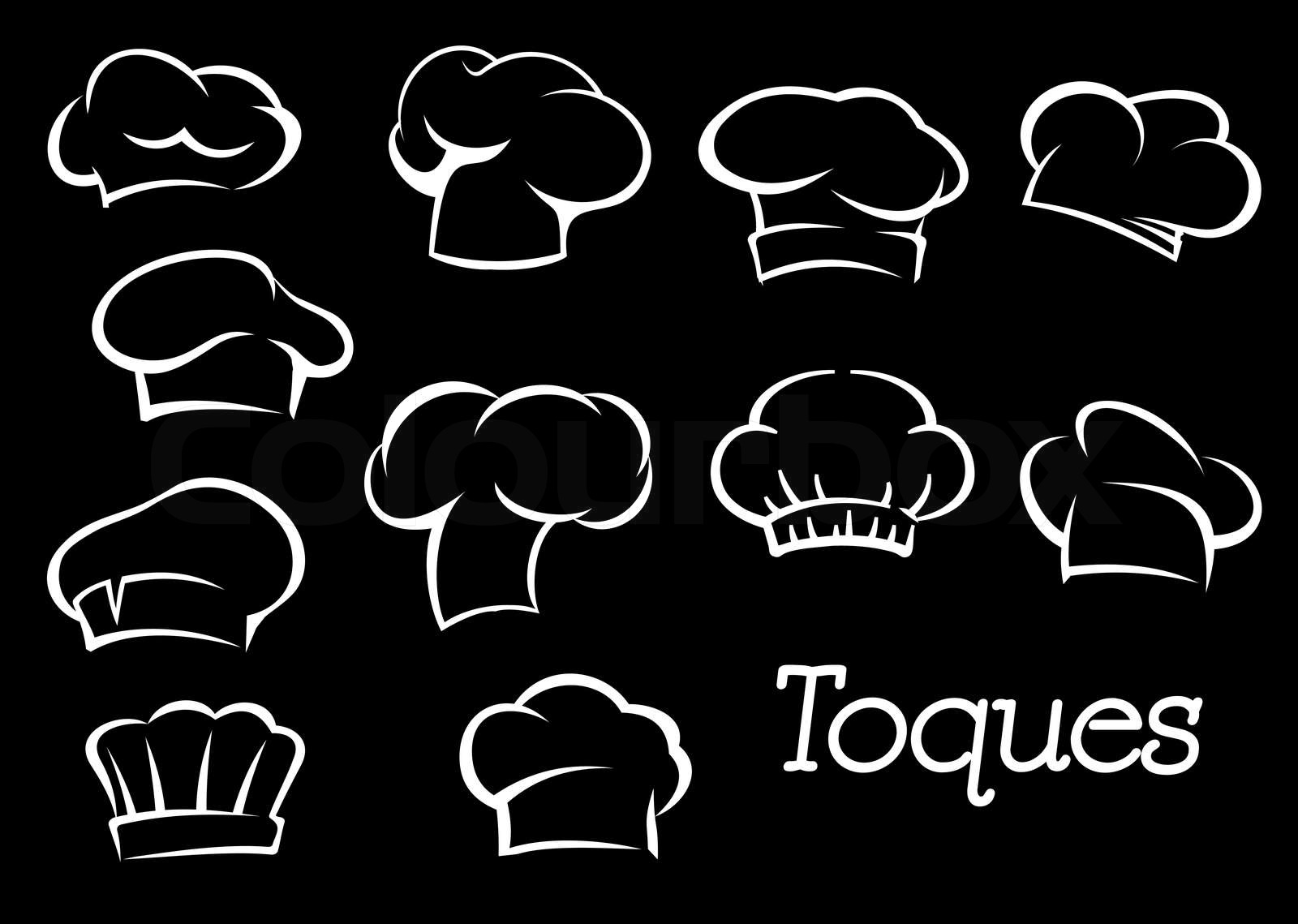 Chef toques and hats set | Stock vector | Colourbox