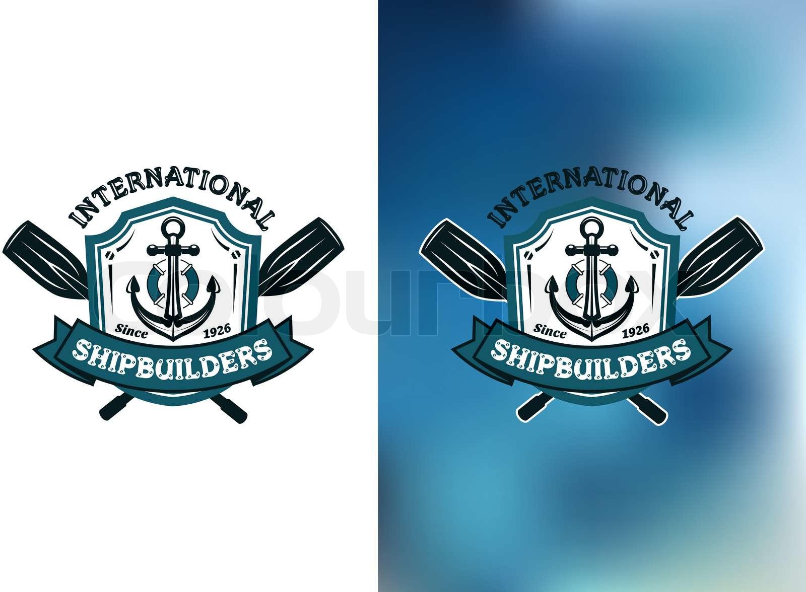 International Shipbuilders emblems or logos | Stock vector | Colourbox