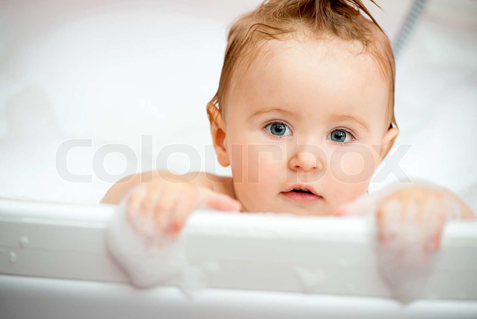 baby in bath | Stock image | Colourbox