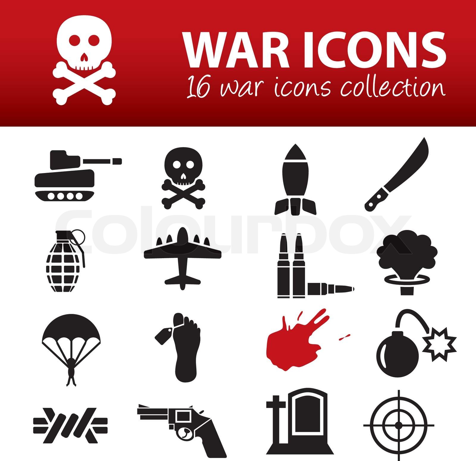 war icons | Stock vector | Colourbox