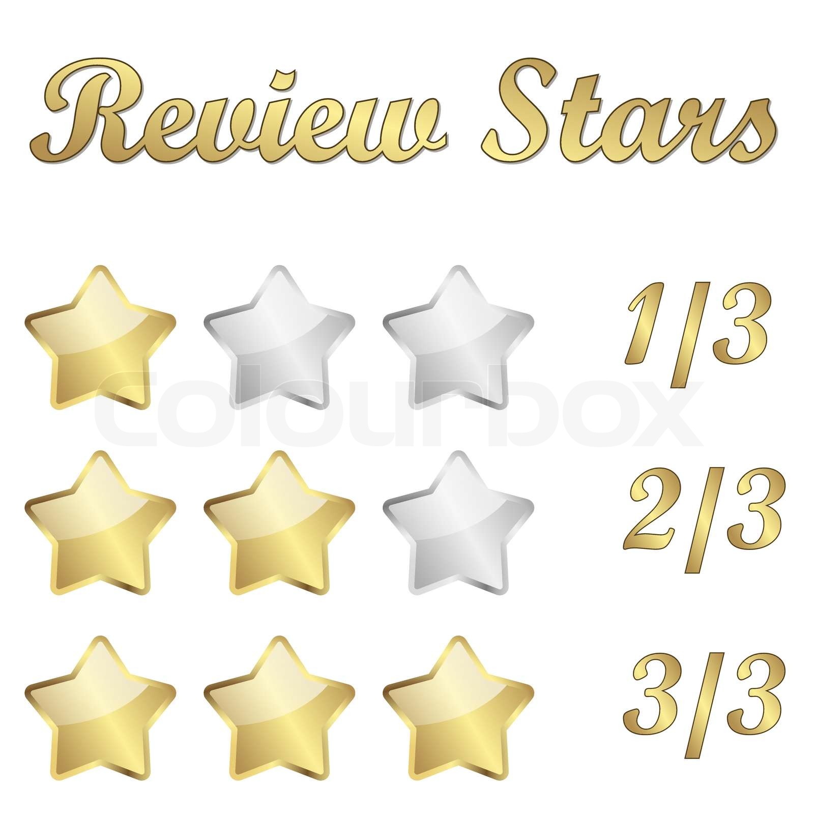 review stars | Stock vector | Colourbox