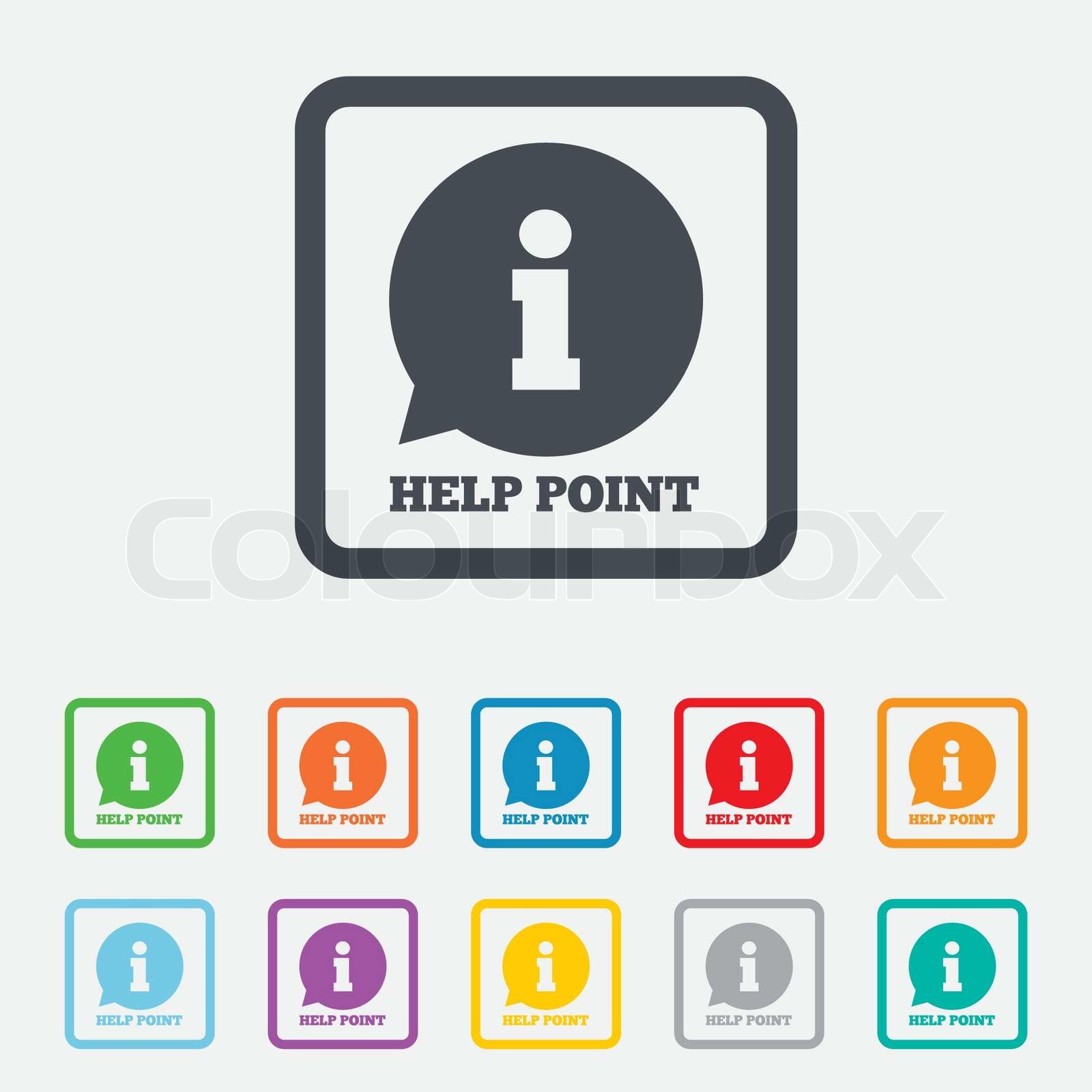 Help point sign icon. Information symbol. | Stock vector | Colourbox