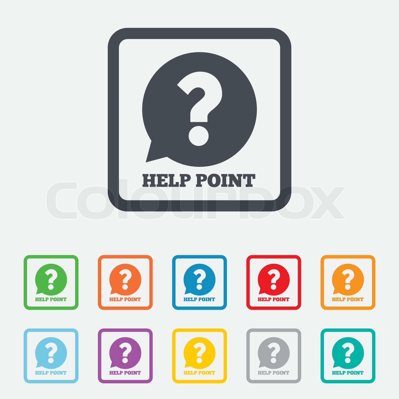 Help point sign icon. Question symbol. | Stock vector | Colourbox