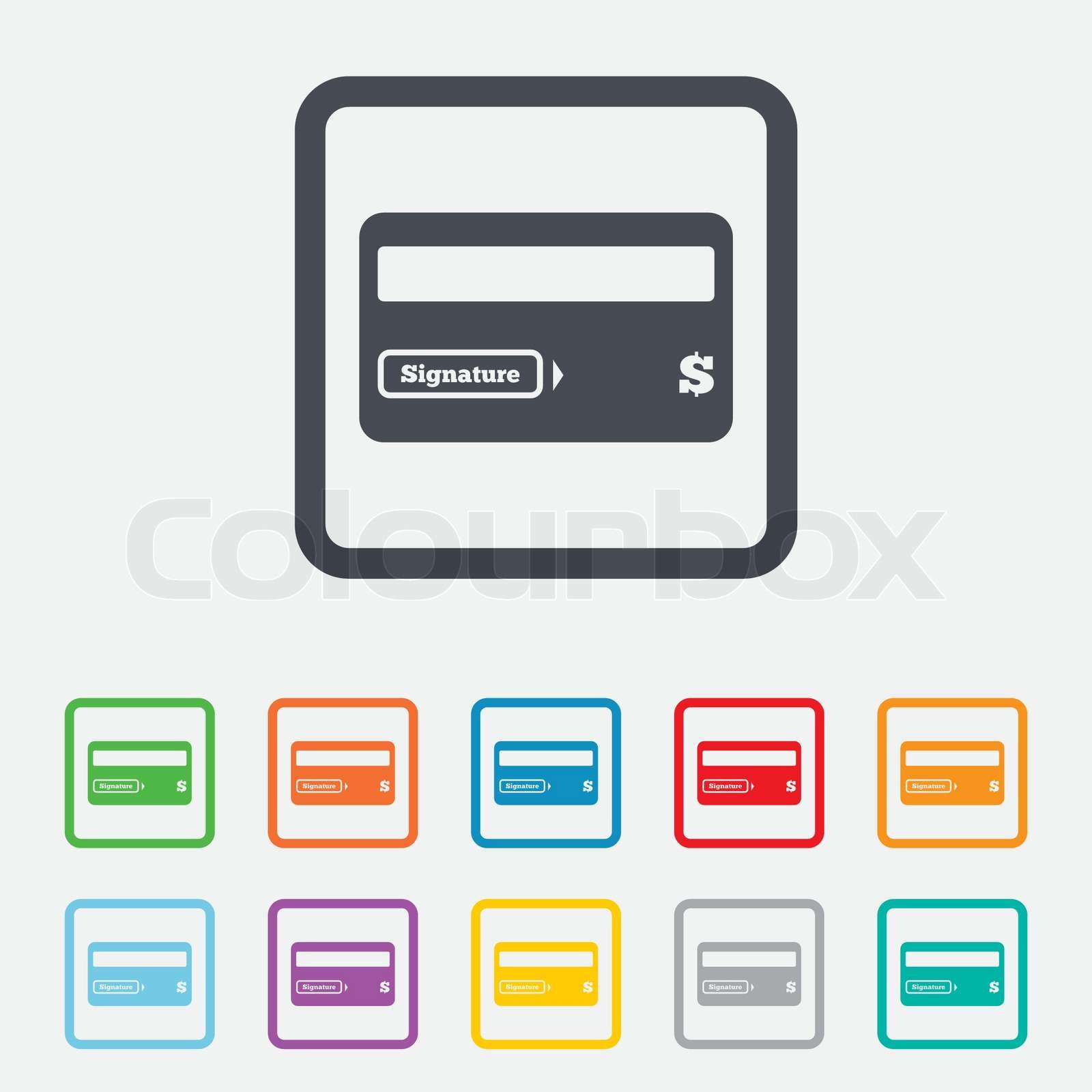 Credit card sign icon. Debit card symbol. | Stock vector | Colourbox