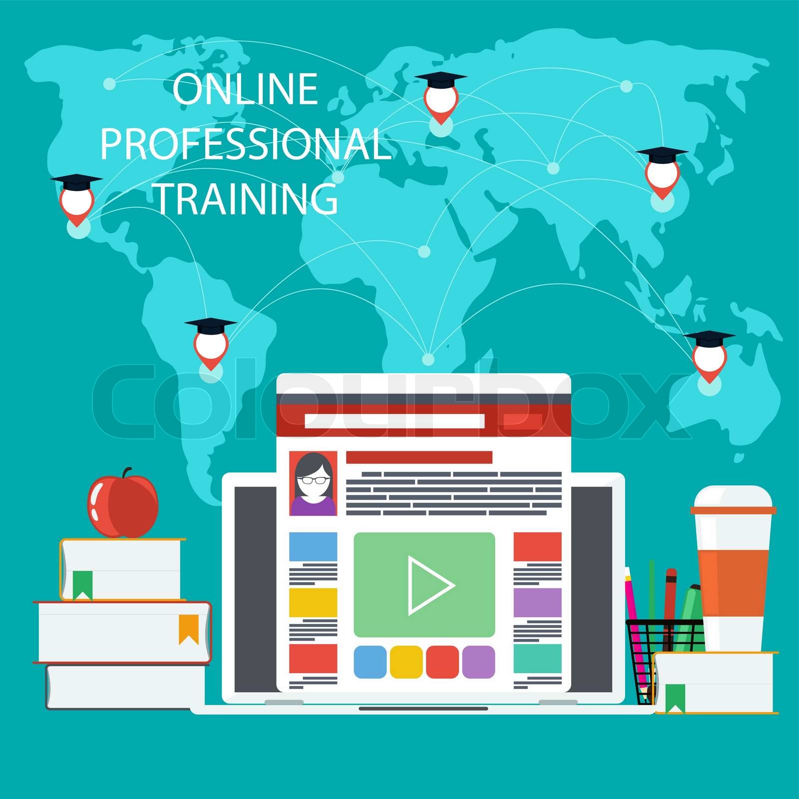 Online education, professional education | Stock vector | Colourbox