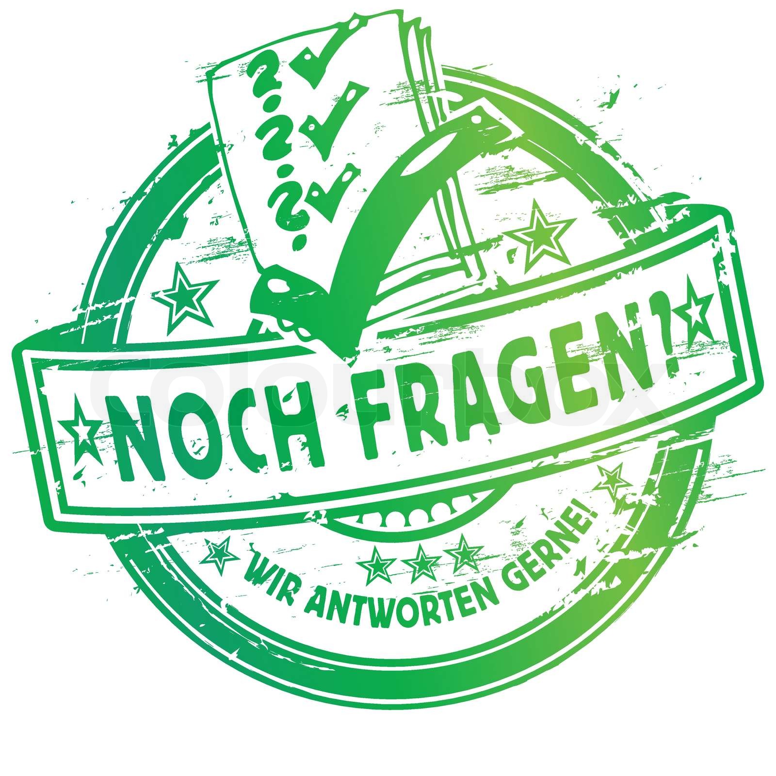 Stempel noch Fragen | Stock-Vektor | Colourbox