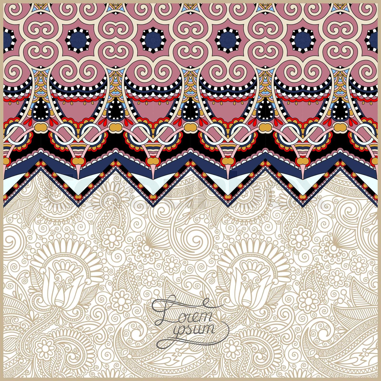 moroccan template with place for your text | Stock vector | Colourbox