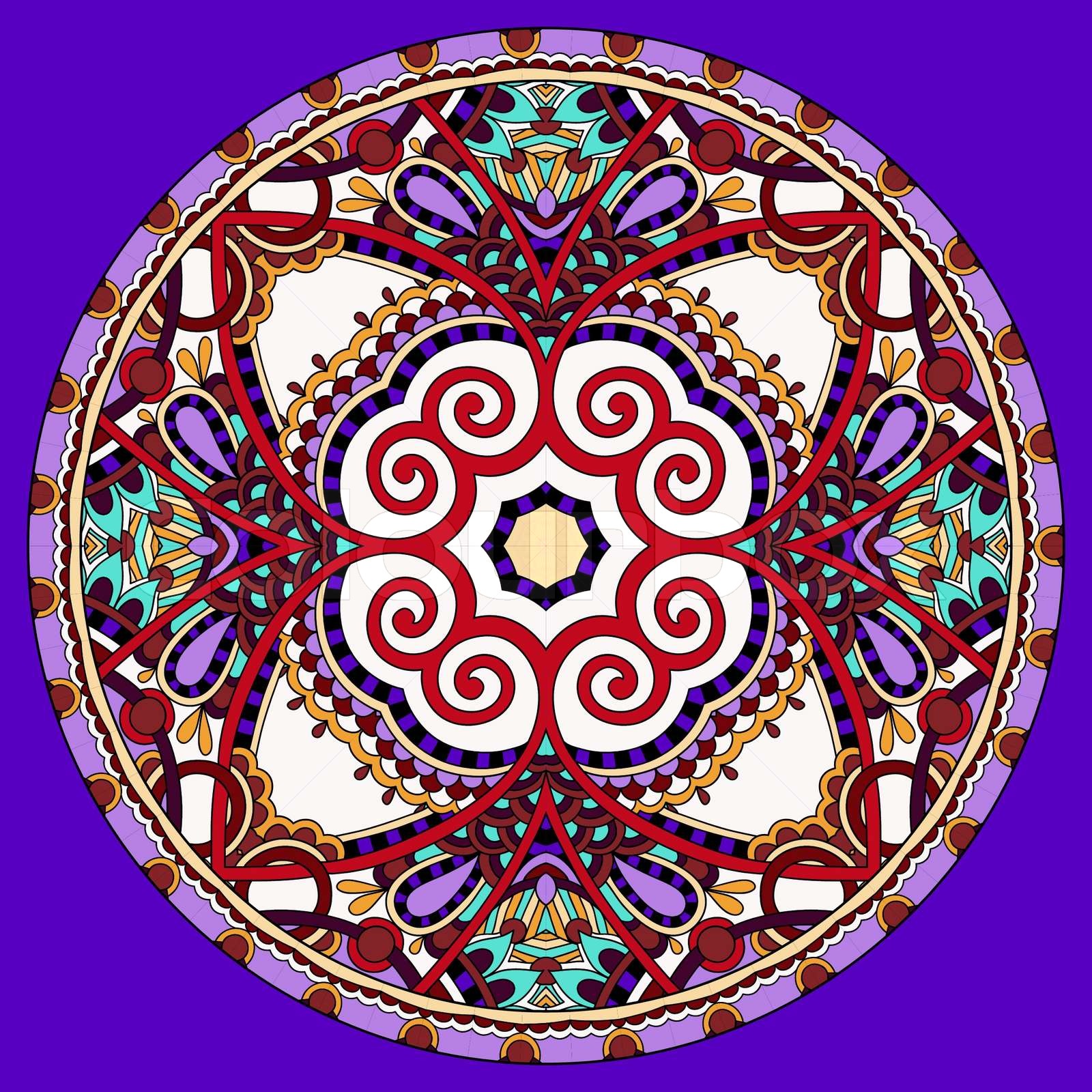 decorative violet colour design of circle | Stock vector | Colourbox