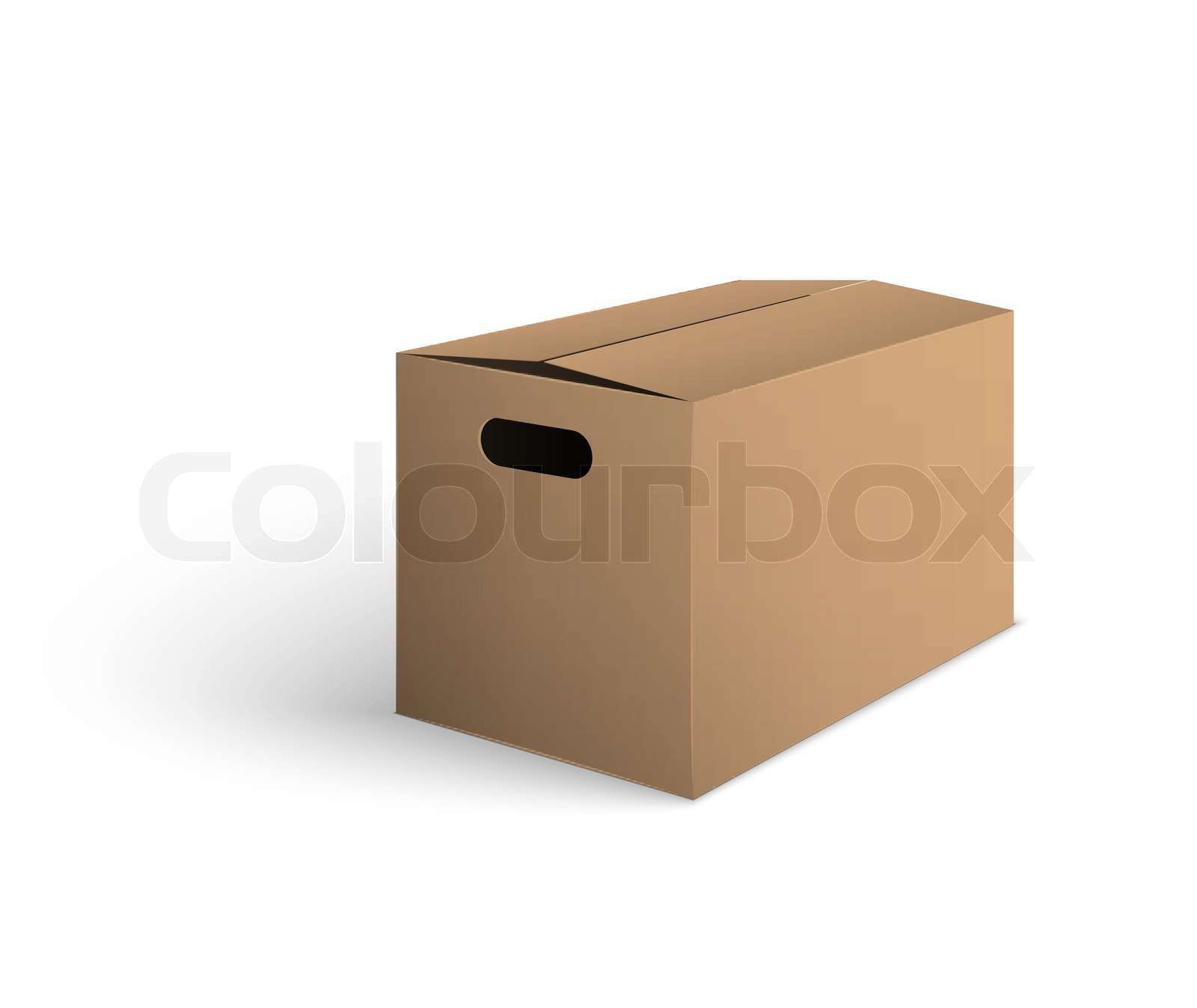 karton, verpackung, geriffelt | Stock-Vektor | Colourbox