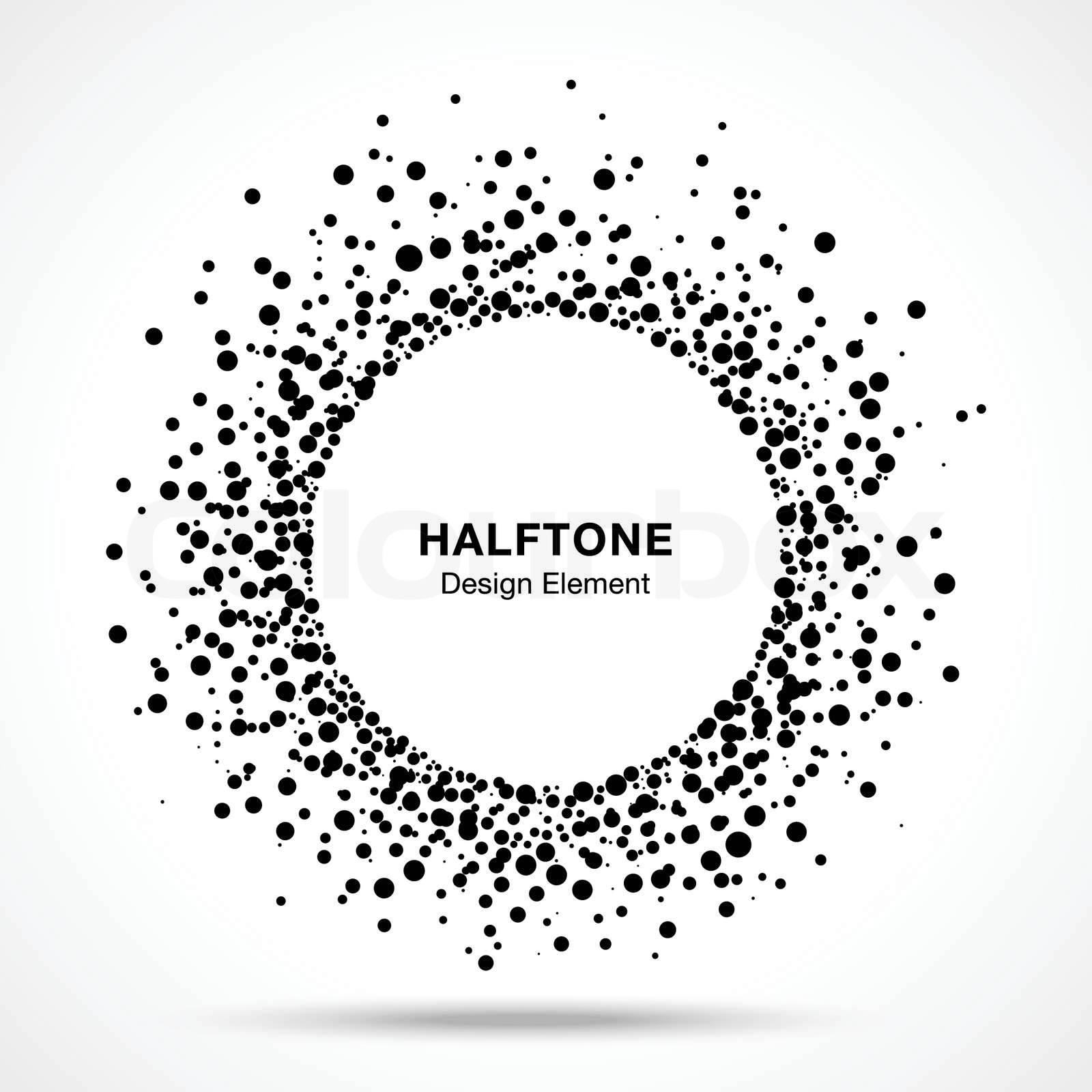 Black Abstract Halftone Logo Design Element | Stock vector | Colourbox