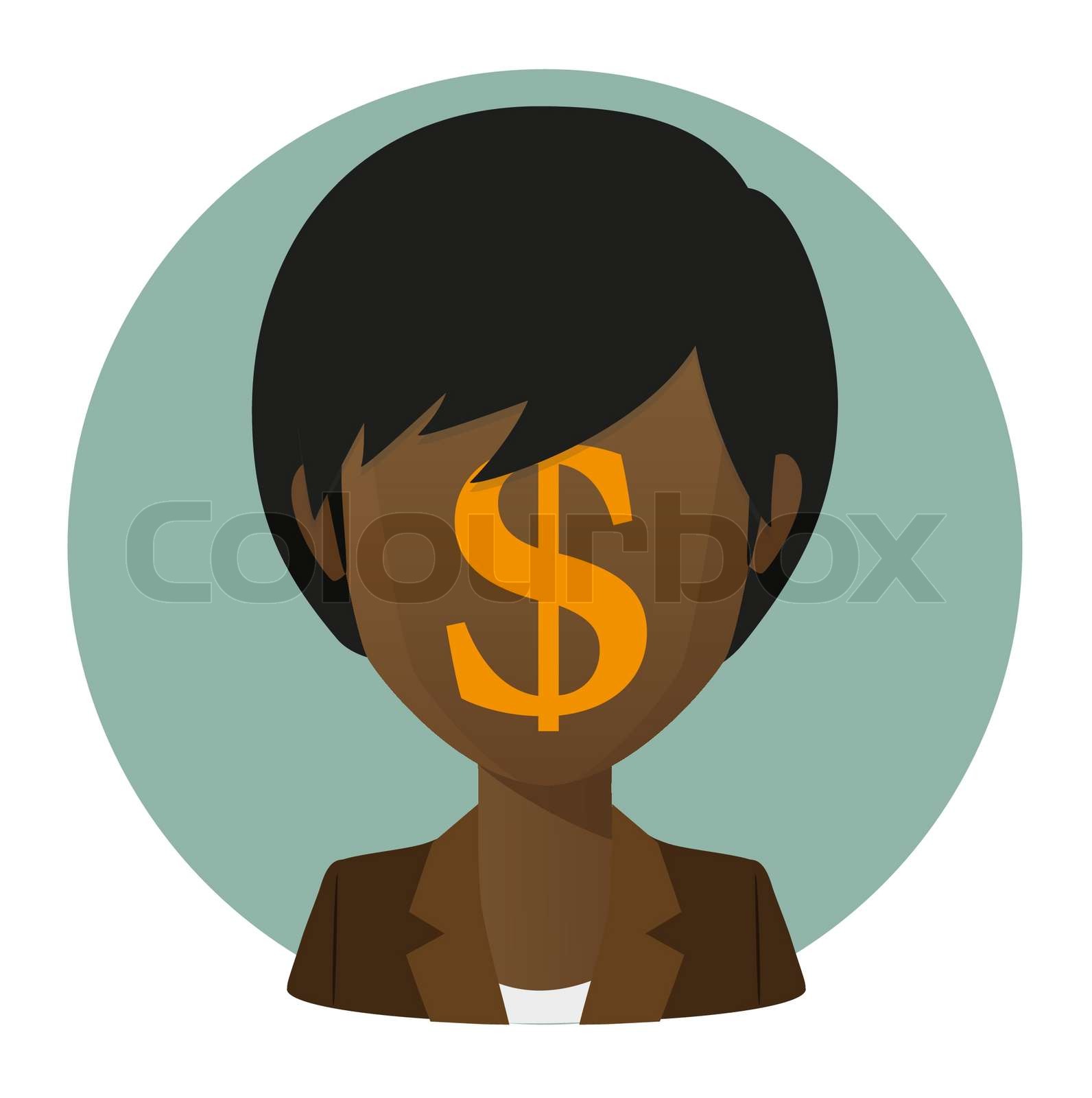 Avatar with a dollar sign | Stock vector | Colourbox