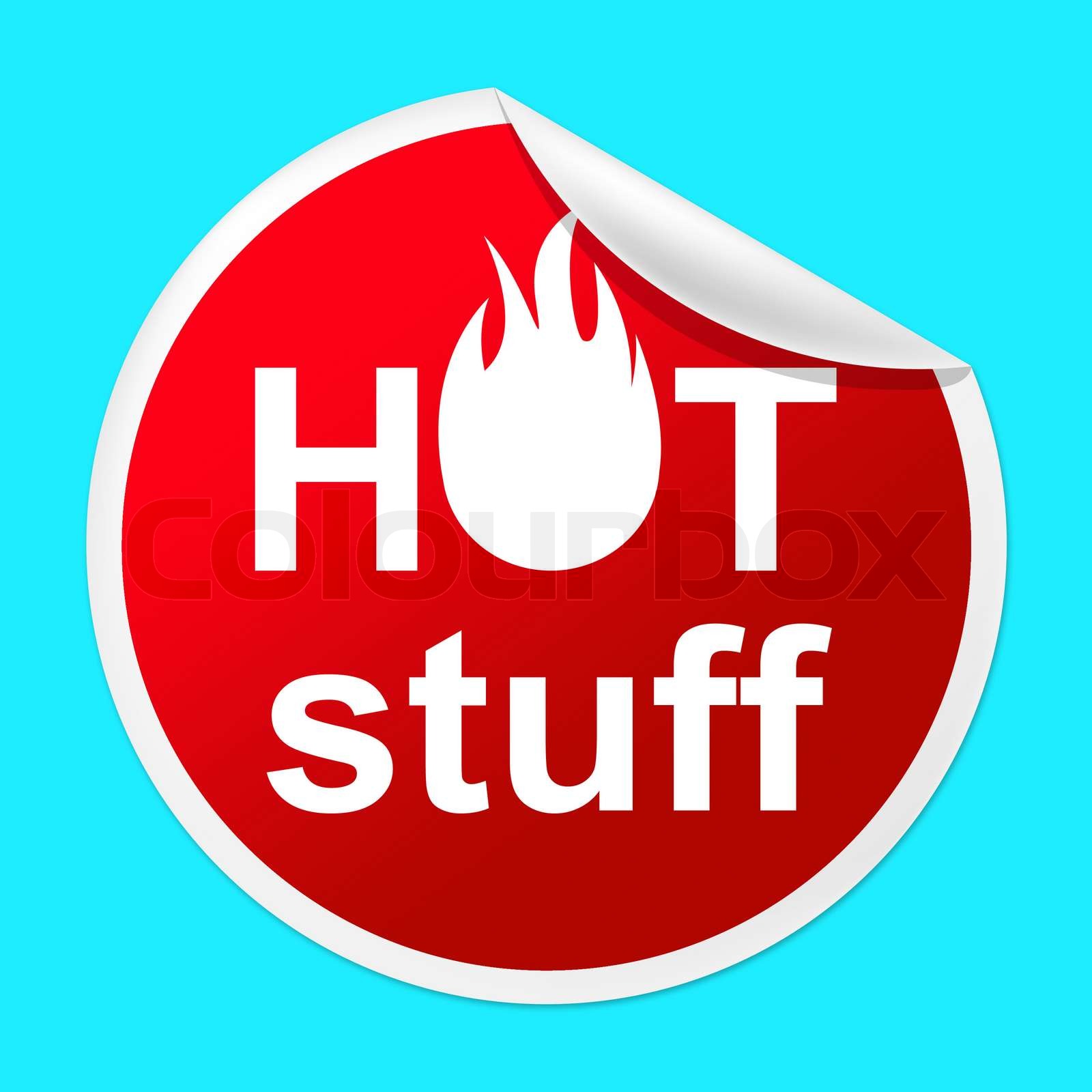 Hot Stuff Sticker Shows Number One And Cheap | Stock image | Colourbox
