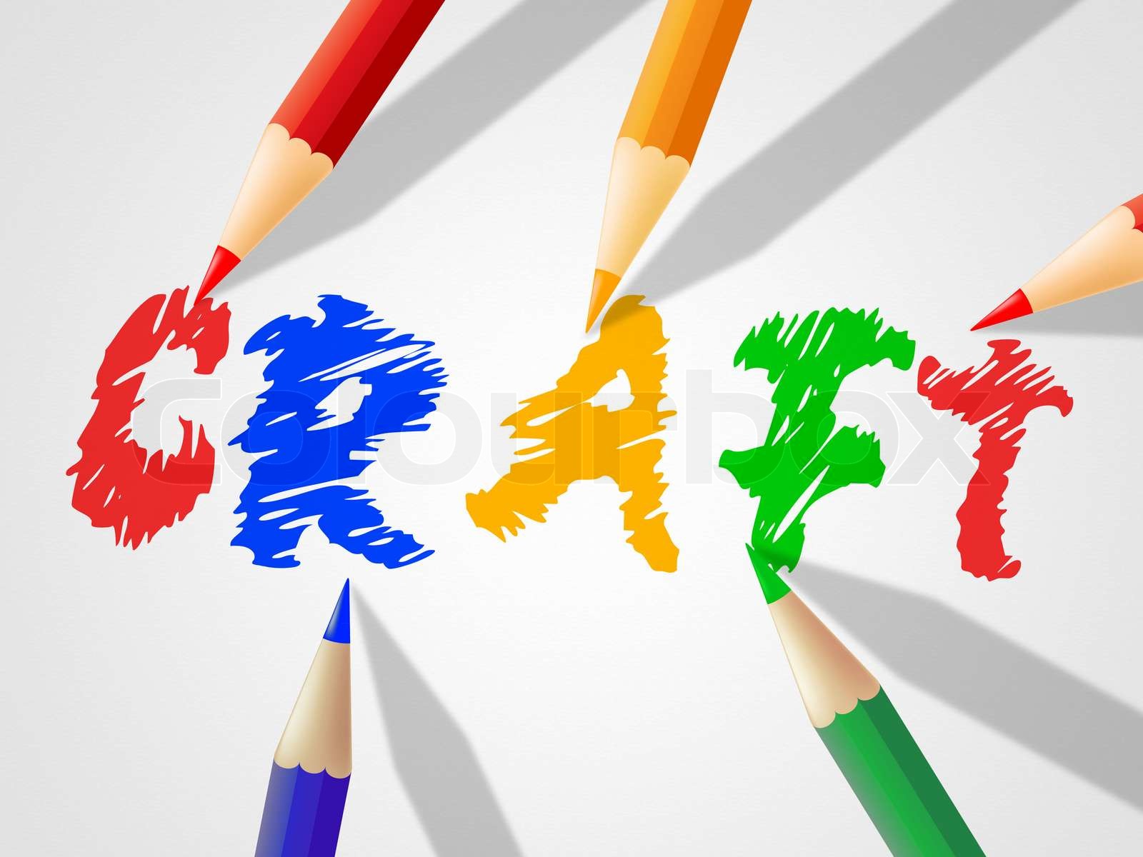 Kids Craft Means Youngster Drawing And Sculptor | Stock image | Colourbox