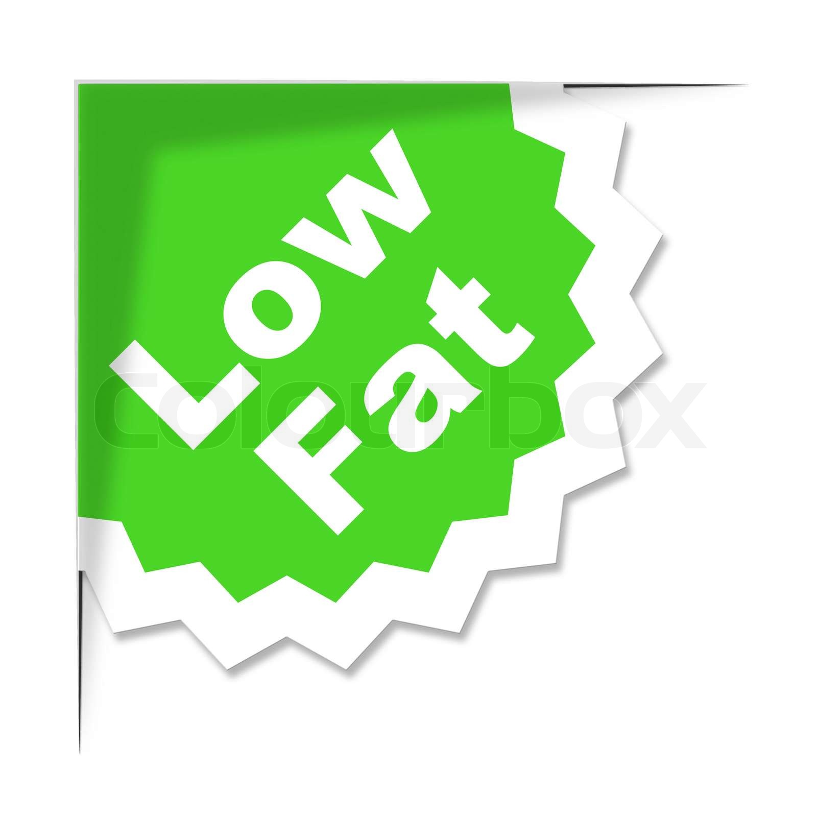 Low Fat Label Represents Weight Loss And Diets | Stock image | Colourbox