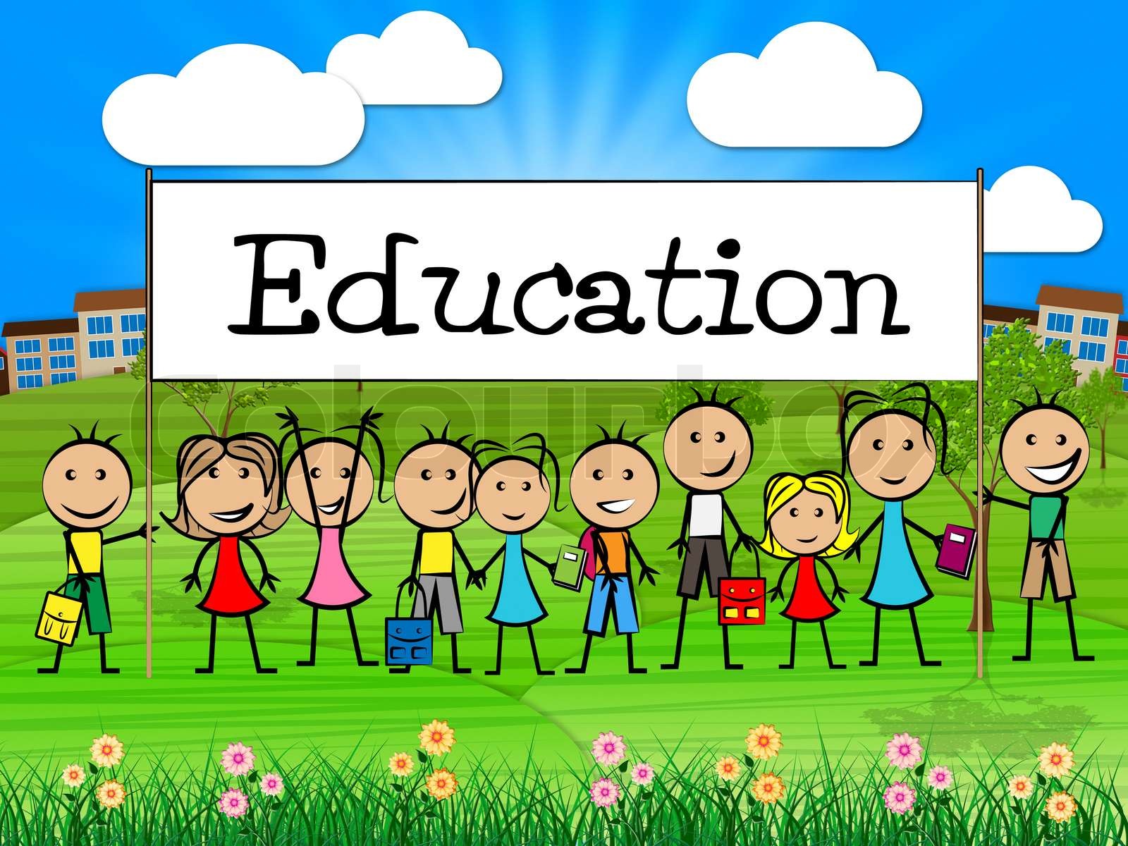 Education Banner Represents Training Kid And College | Stock image ...
