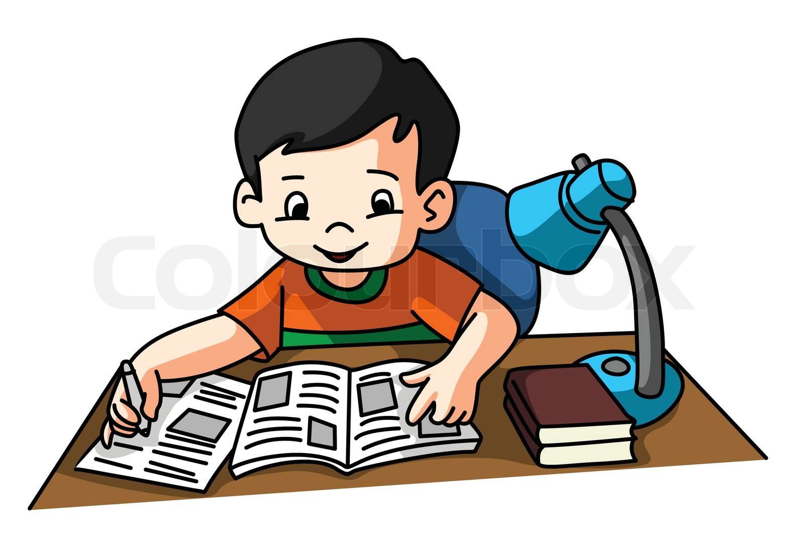 Boy Learning | Stock vector | Colourbox