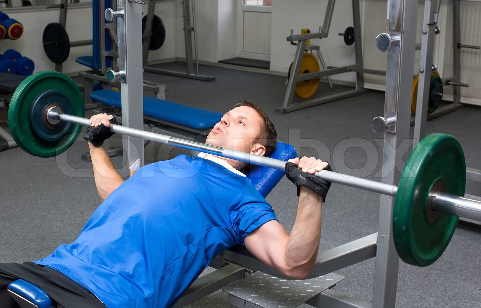 adult engaged in active sports in the gym | Stock image | Colourbox