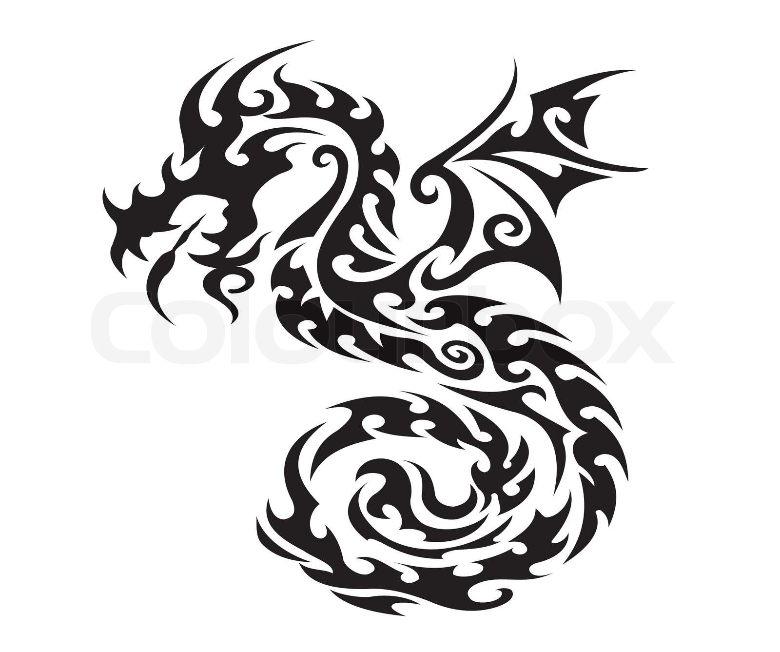 black dragon | Stock vector | Colourbox