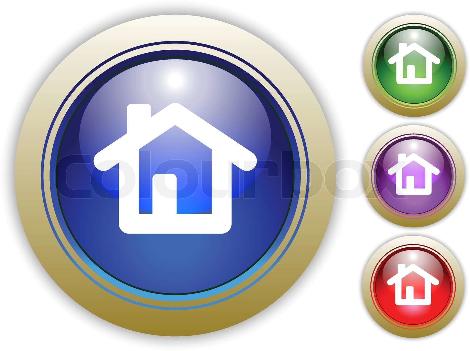 Vector Home Button Illustrations | Stock vector | Colourbox