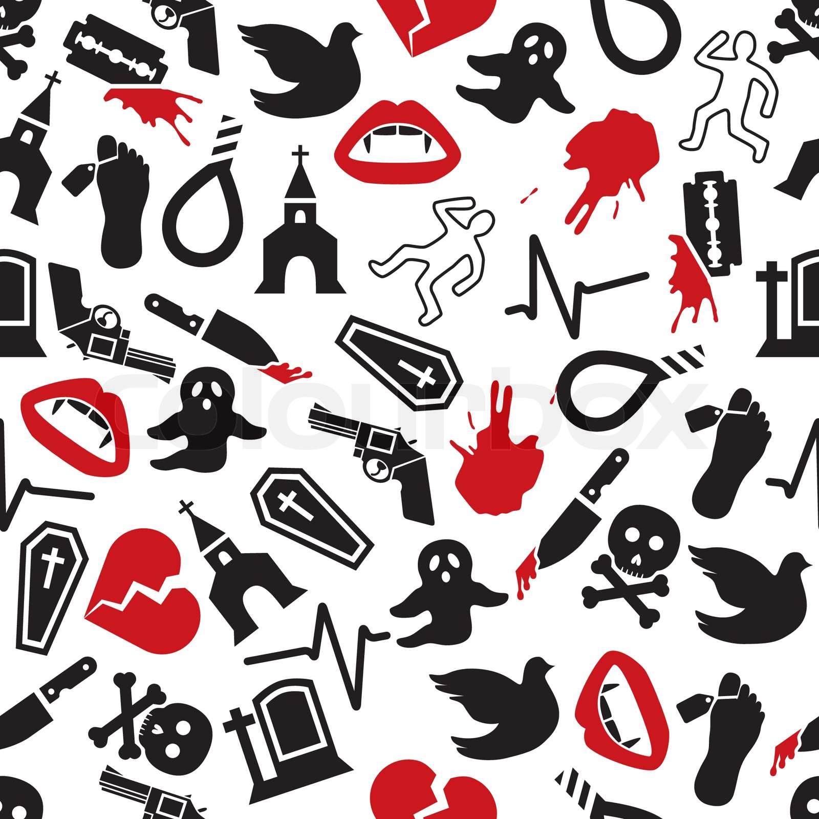 death seamless pattern | Stock vector | Colourbox