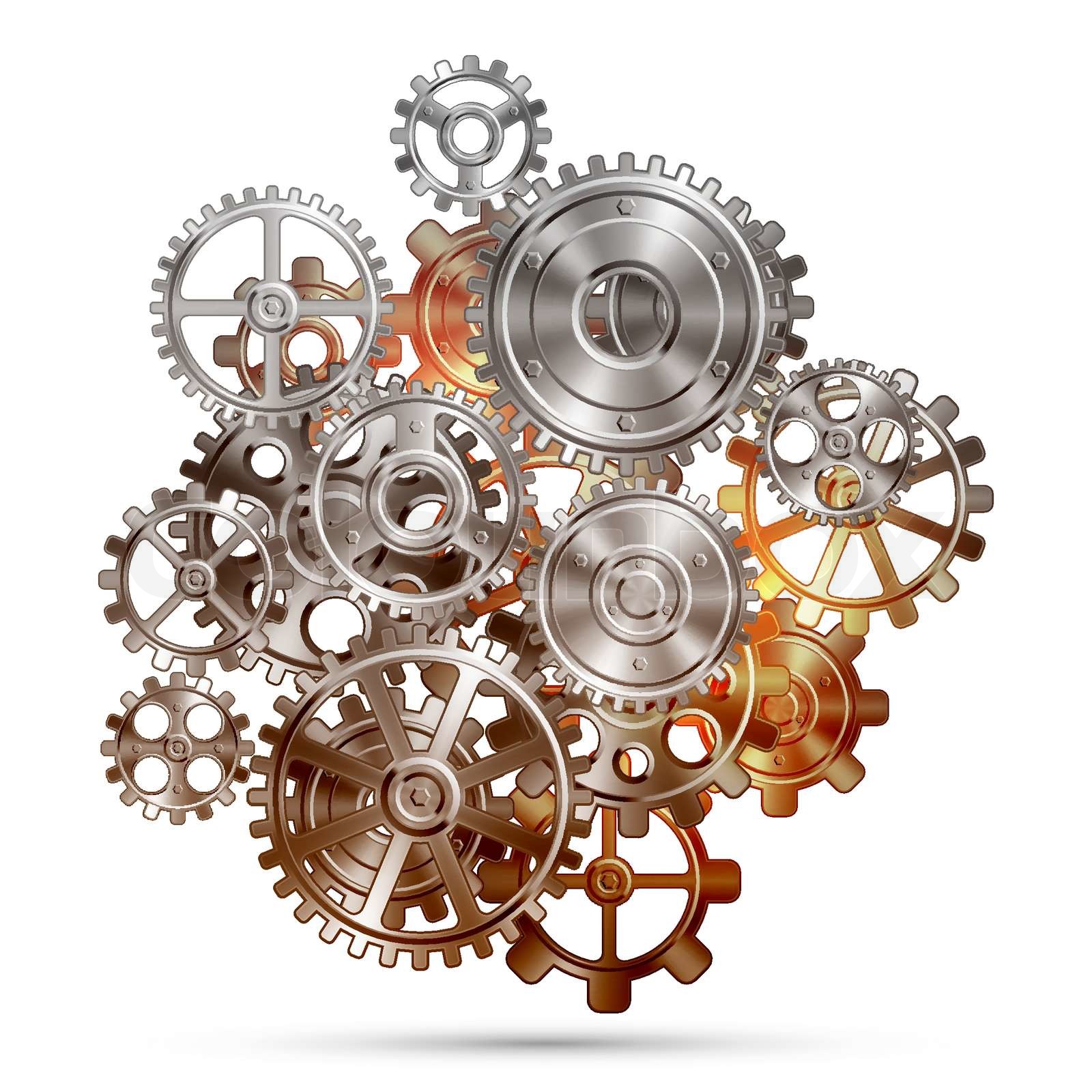 Metal gears. | Stock vector | Colourbox