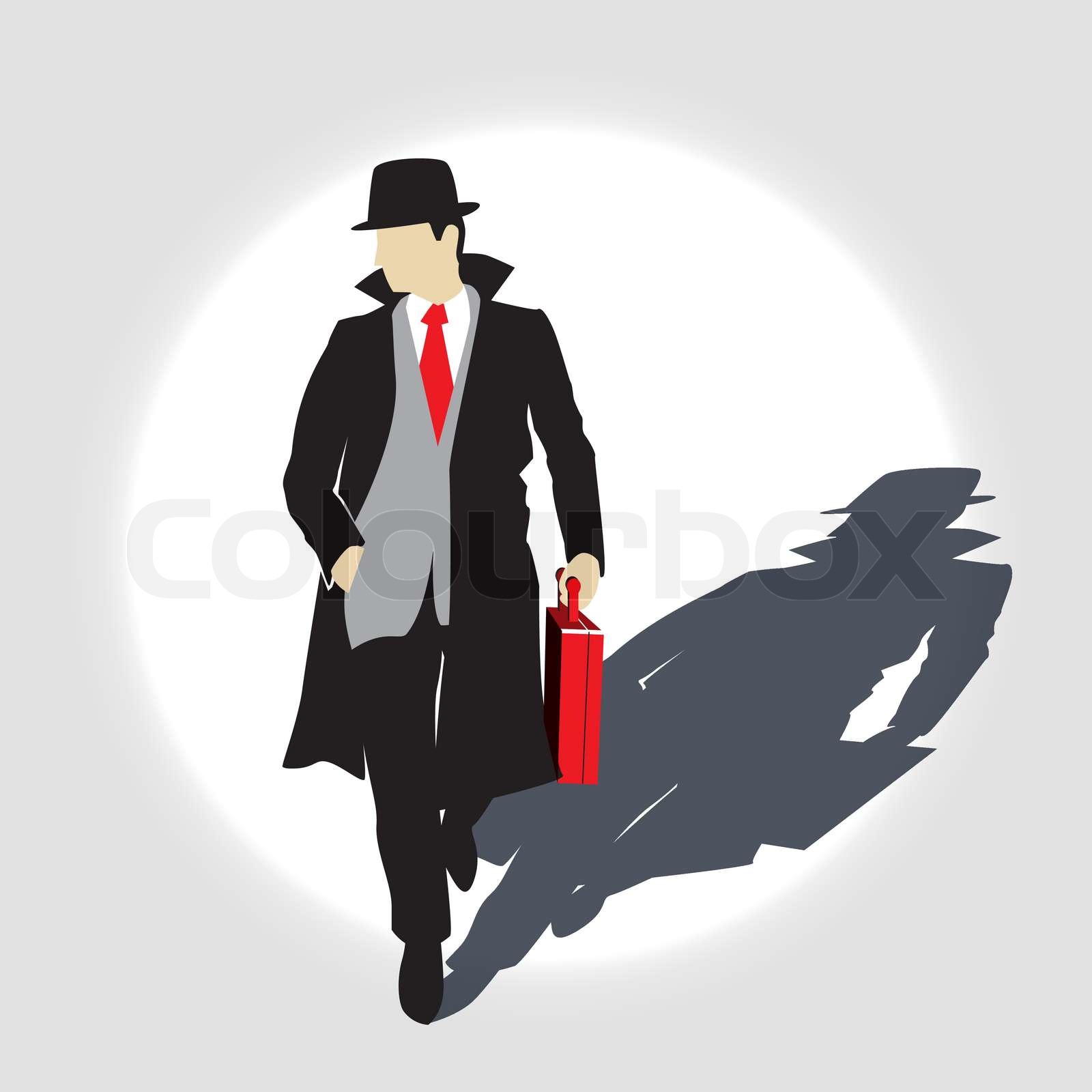 man with the diplomat | Stock vector | Colourbox