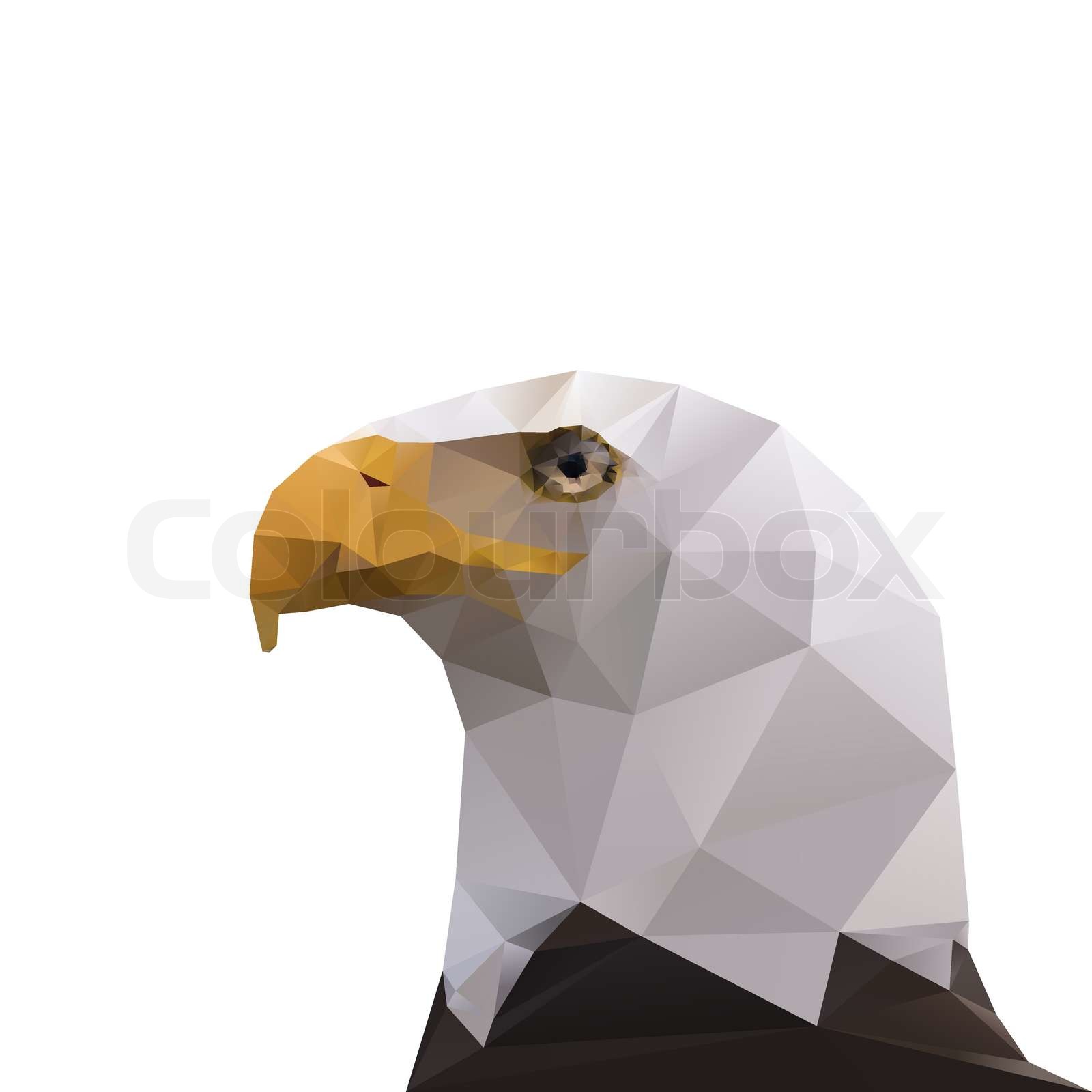Geometric eagle on Triangle Pattern Background - Vector | Stock vector ...