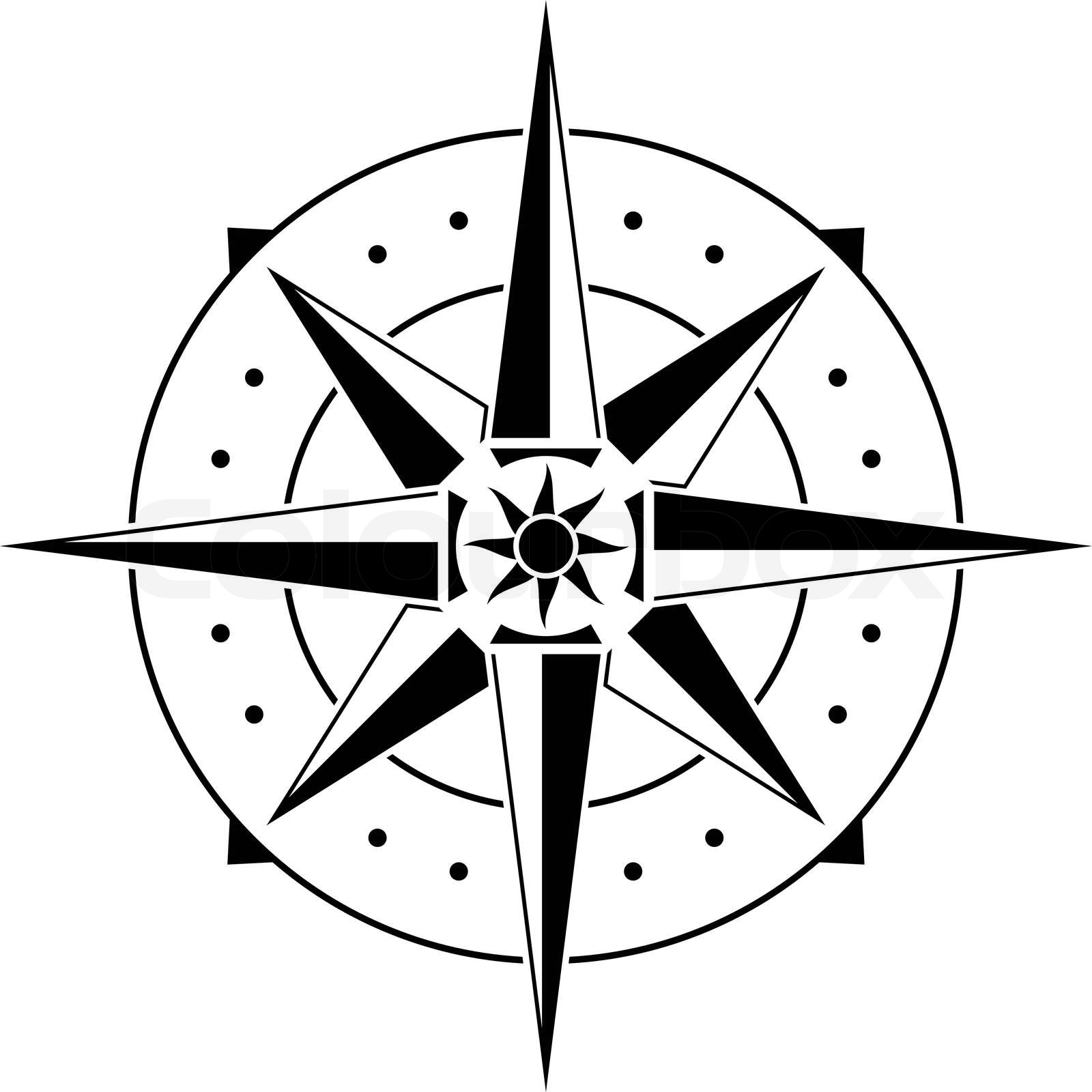 stencil of compass | Stock vector | Colourbox
