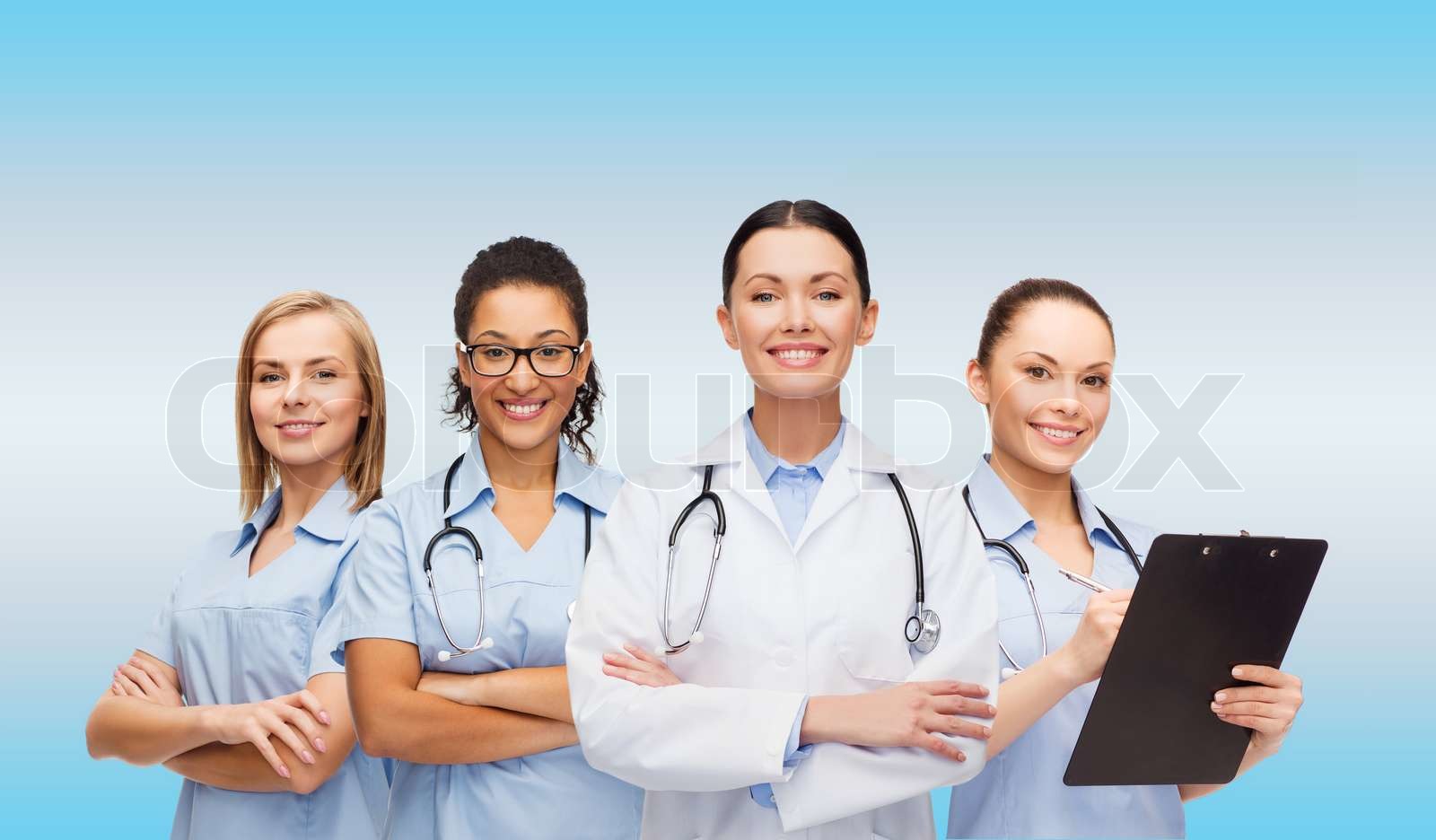team or group of female doctors and nurses | Stock image | Colourbox