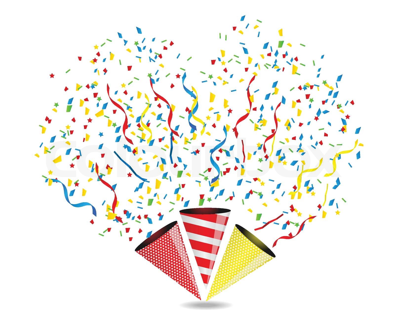 Party Paper Popper Background | Stock vector | Colourbox