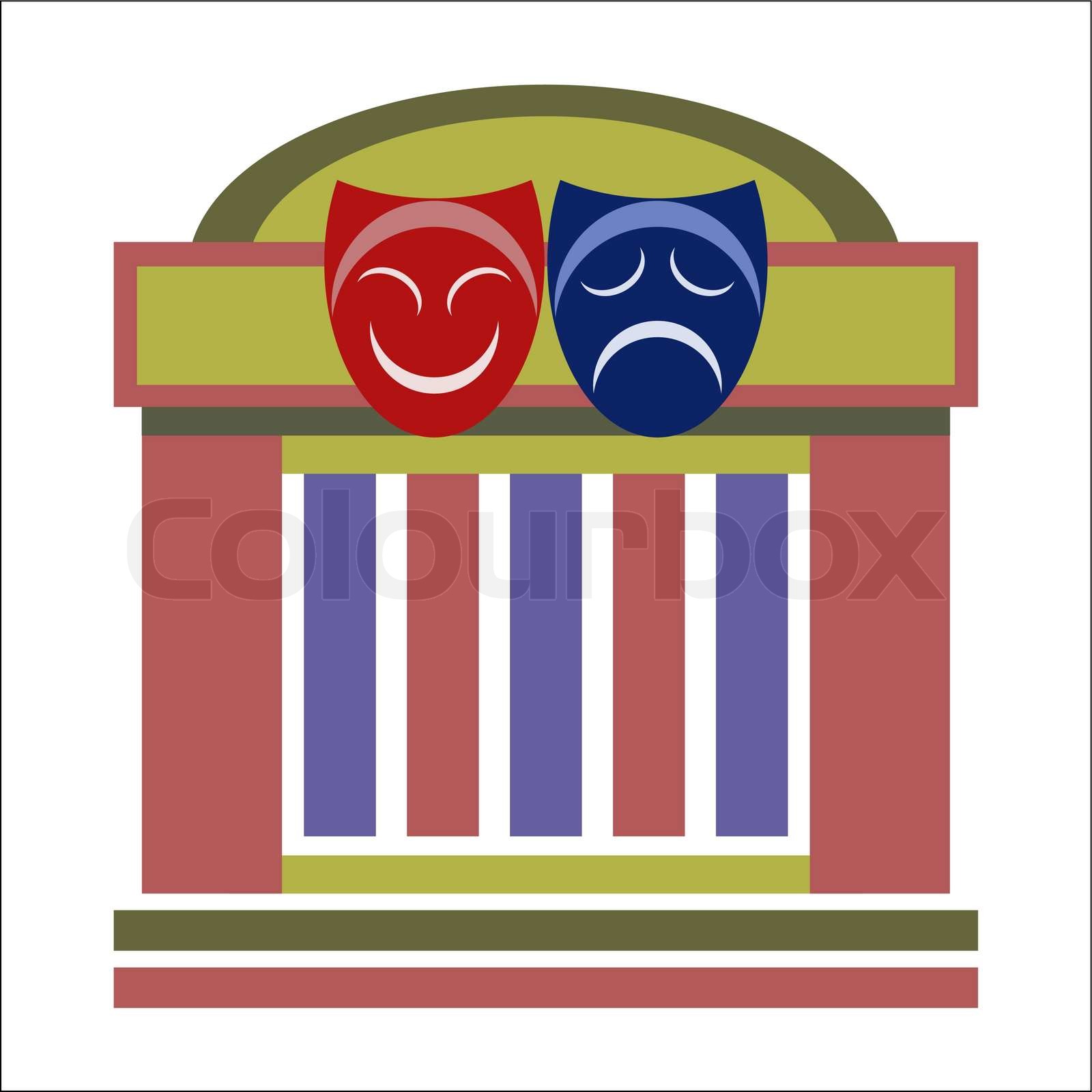 Drama theater | Stock vector | Colourbox