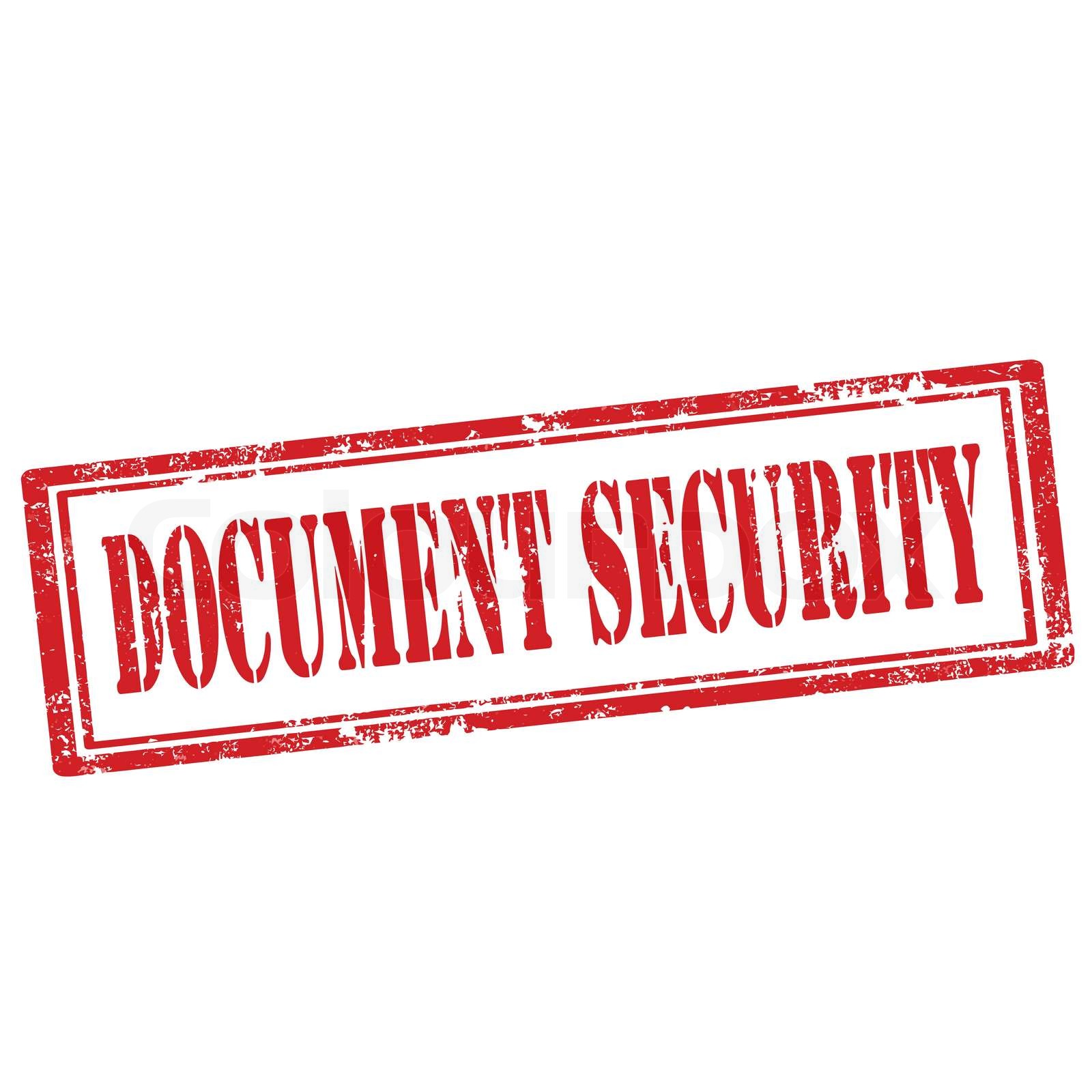 Document Security-stamp | Stock vector | Colourbox