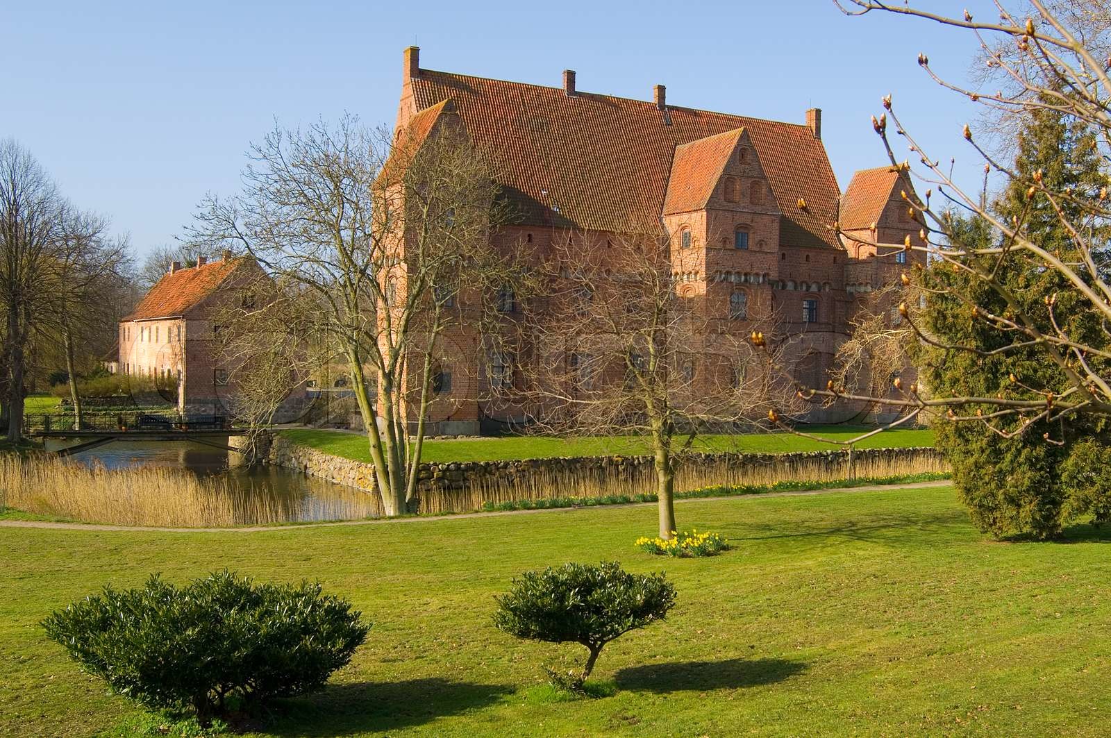 estate, house, traditional, history, red, europe, culture, architecture ...