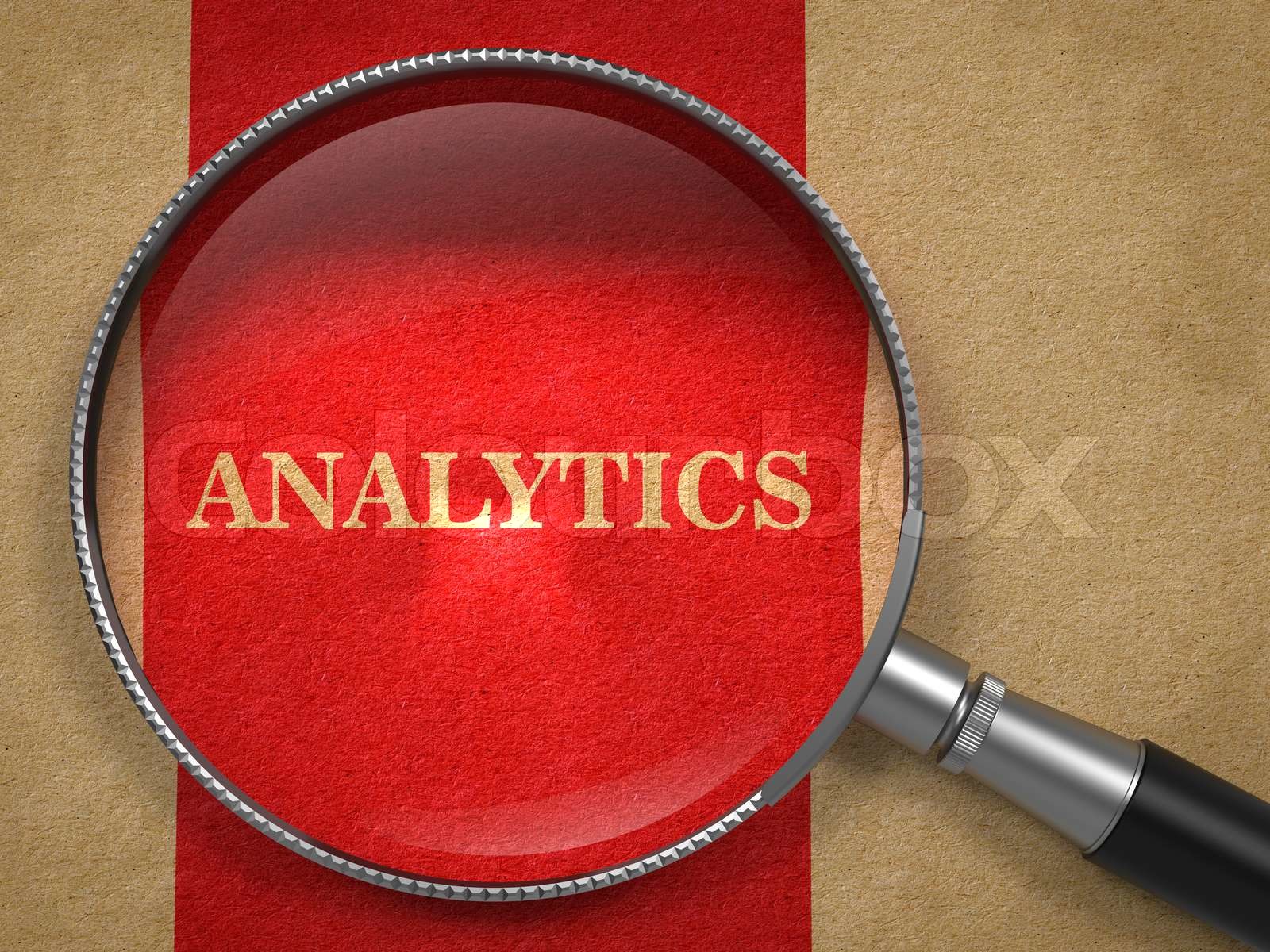 Analytics through Magnifying Glass. | Stock image | Colourbox