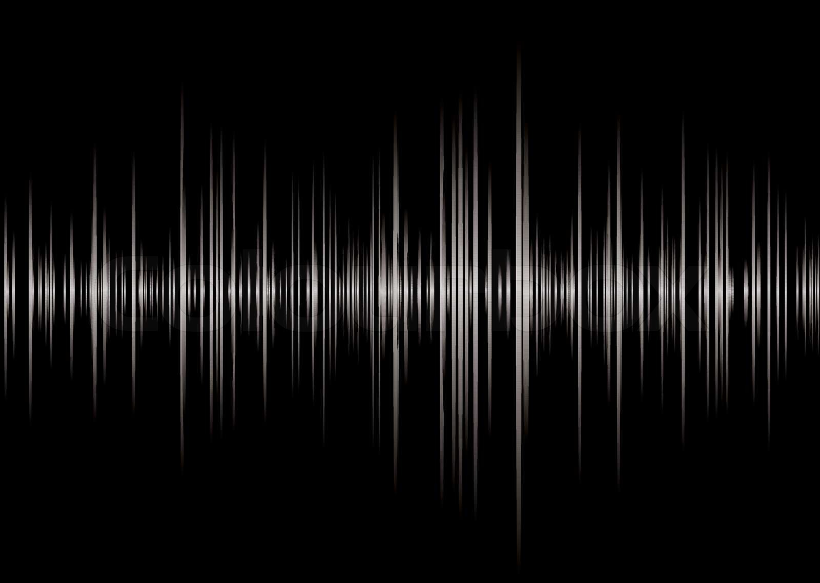 schwarz und Silber Grafik Musik ausgelesen mit Spitzen und Wellenformen ...