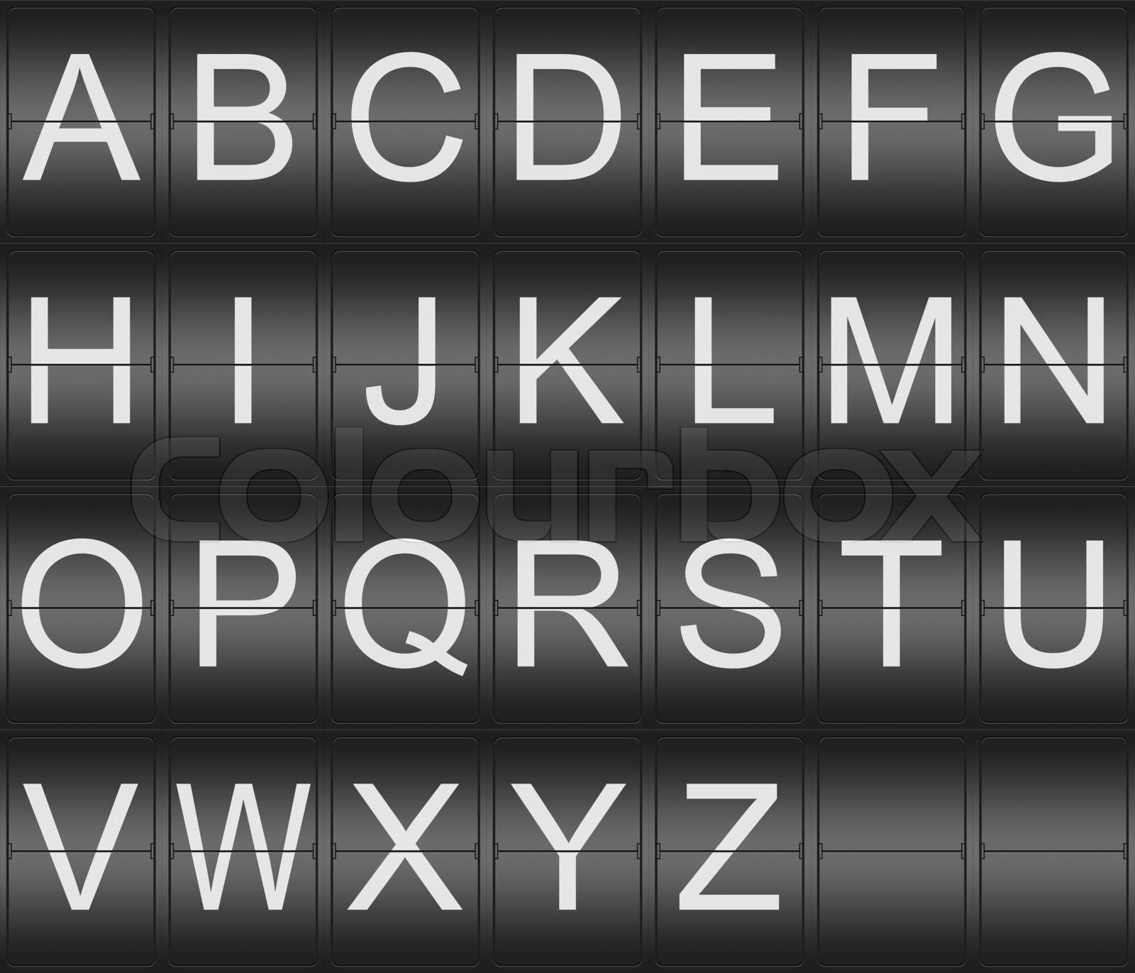 Collection of mechanical letters | Stock image | Colourbox