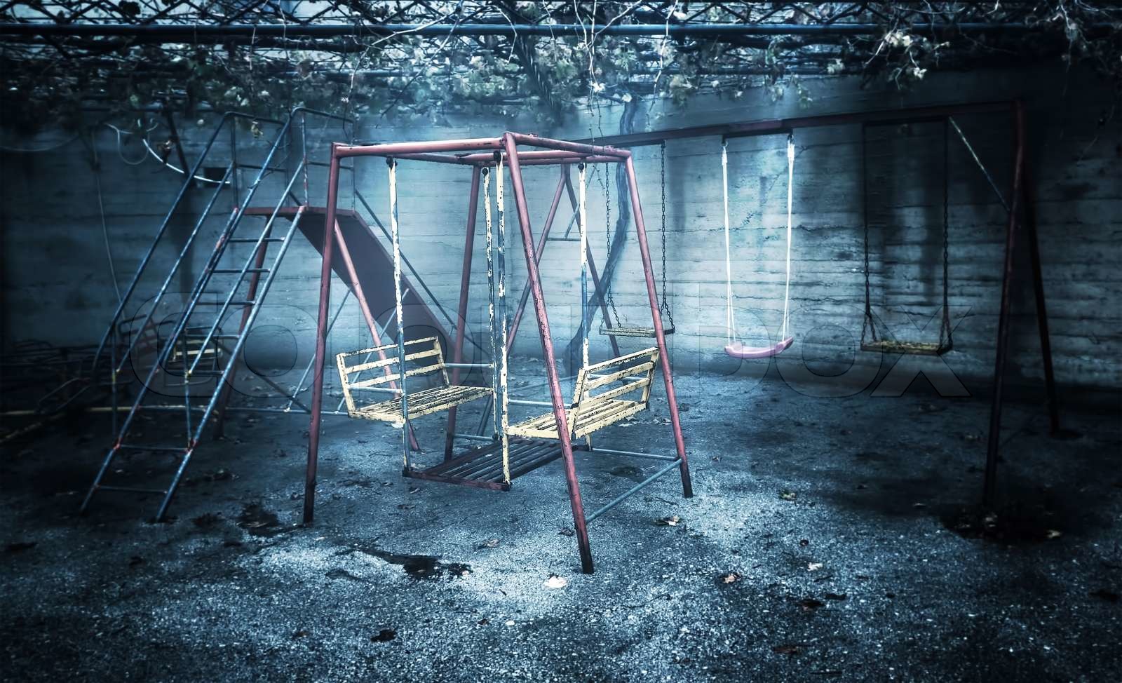 Old rusted playground | Stock image | Colourbox