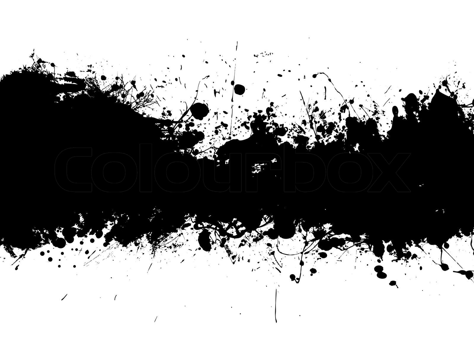 Grunge black ink banner with room to add your own text | Stock vector ...