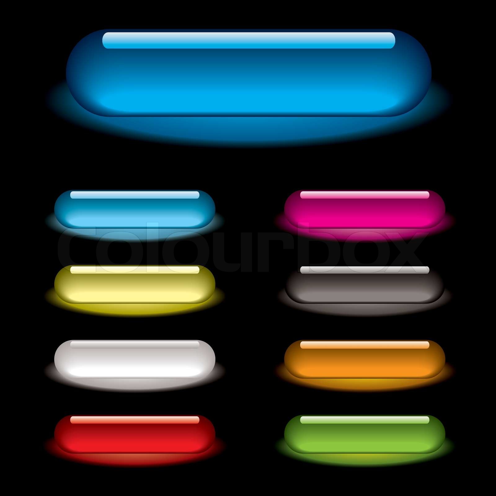 Sammlung von neun Raute-Icons mit gel-Effekt und Schlagschatten | Stock ...