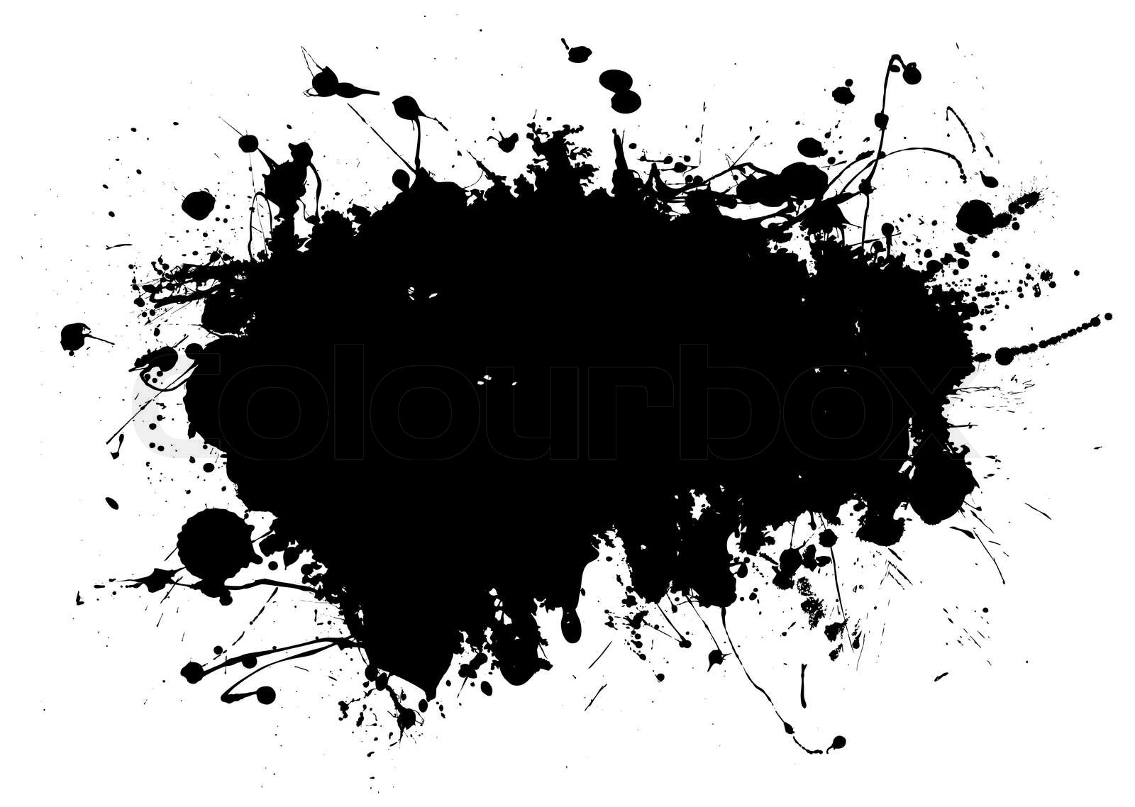 Black ink splat design with room to add your own text | Stock vector ...