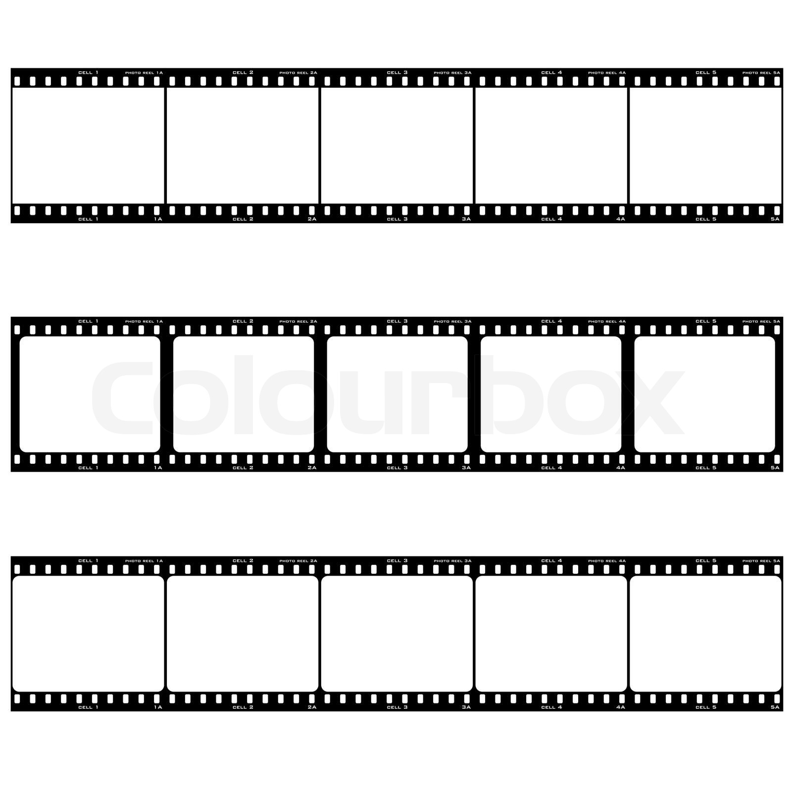 Strip of three reels with room to add your own image | Stock vector ...