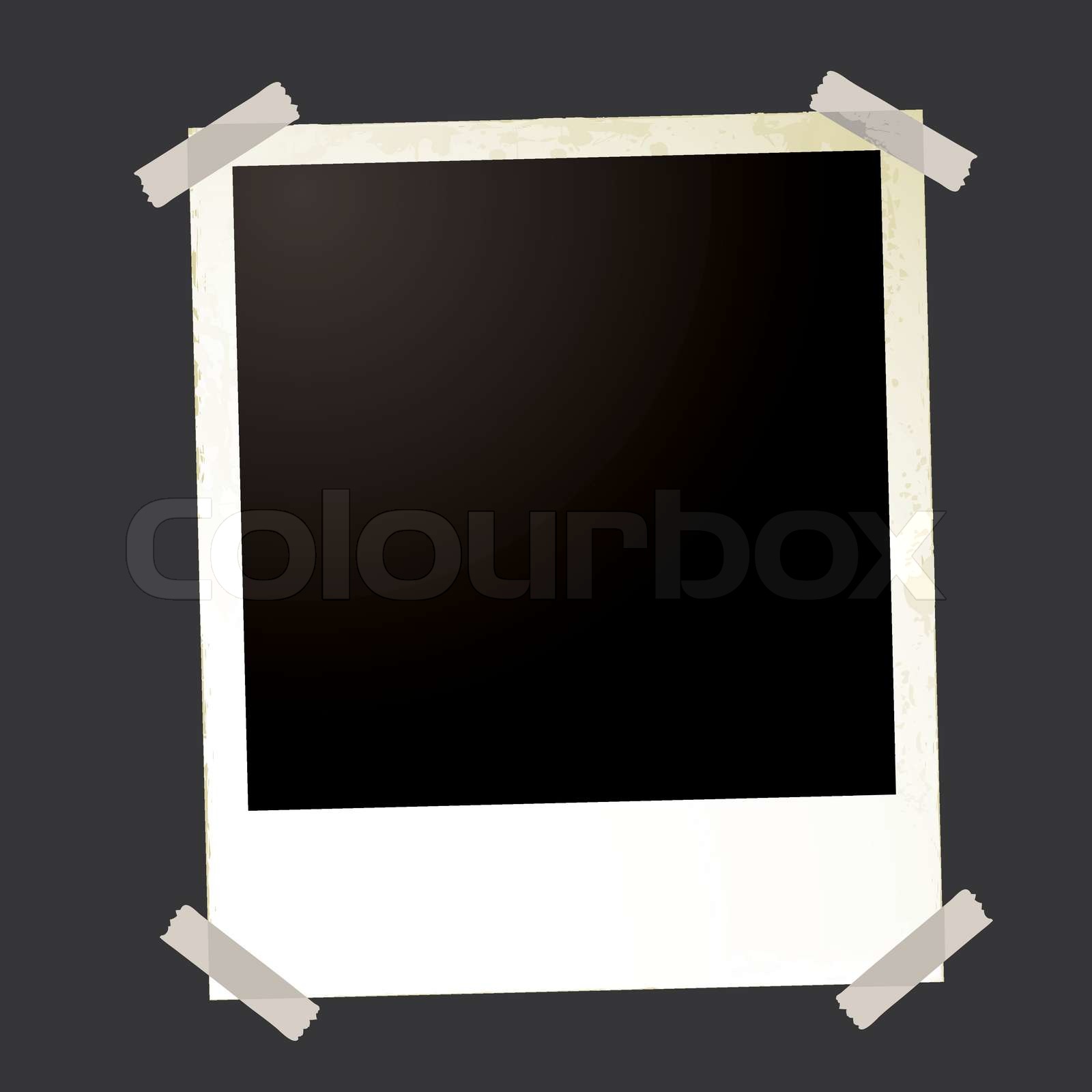 blank instant photo with room to add your own image and sticky tape ...