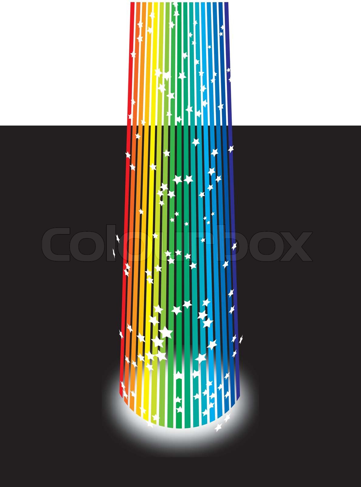 A single shaft of light shines a spot light into the black | Stock ...